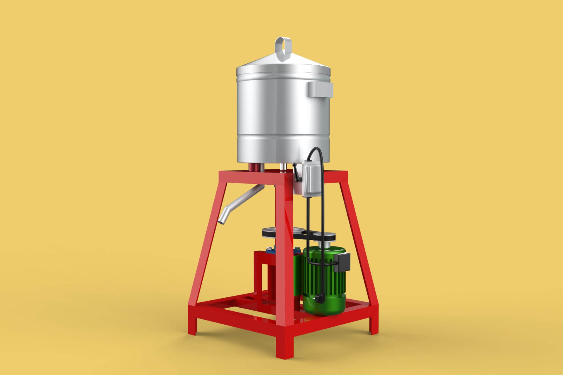 Spinner Machine Dehydrator Drainer Filter Centrifugal Dryer - 3D Model ...