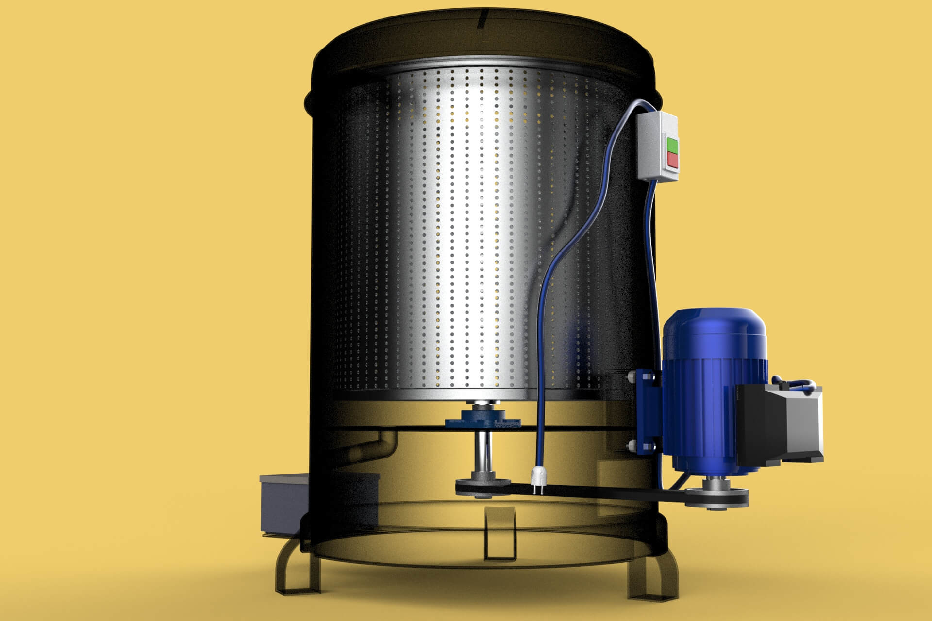 Spinner Machine Oil Drainer Filter Food Centrifugal Dryer - 3D Model by ...