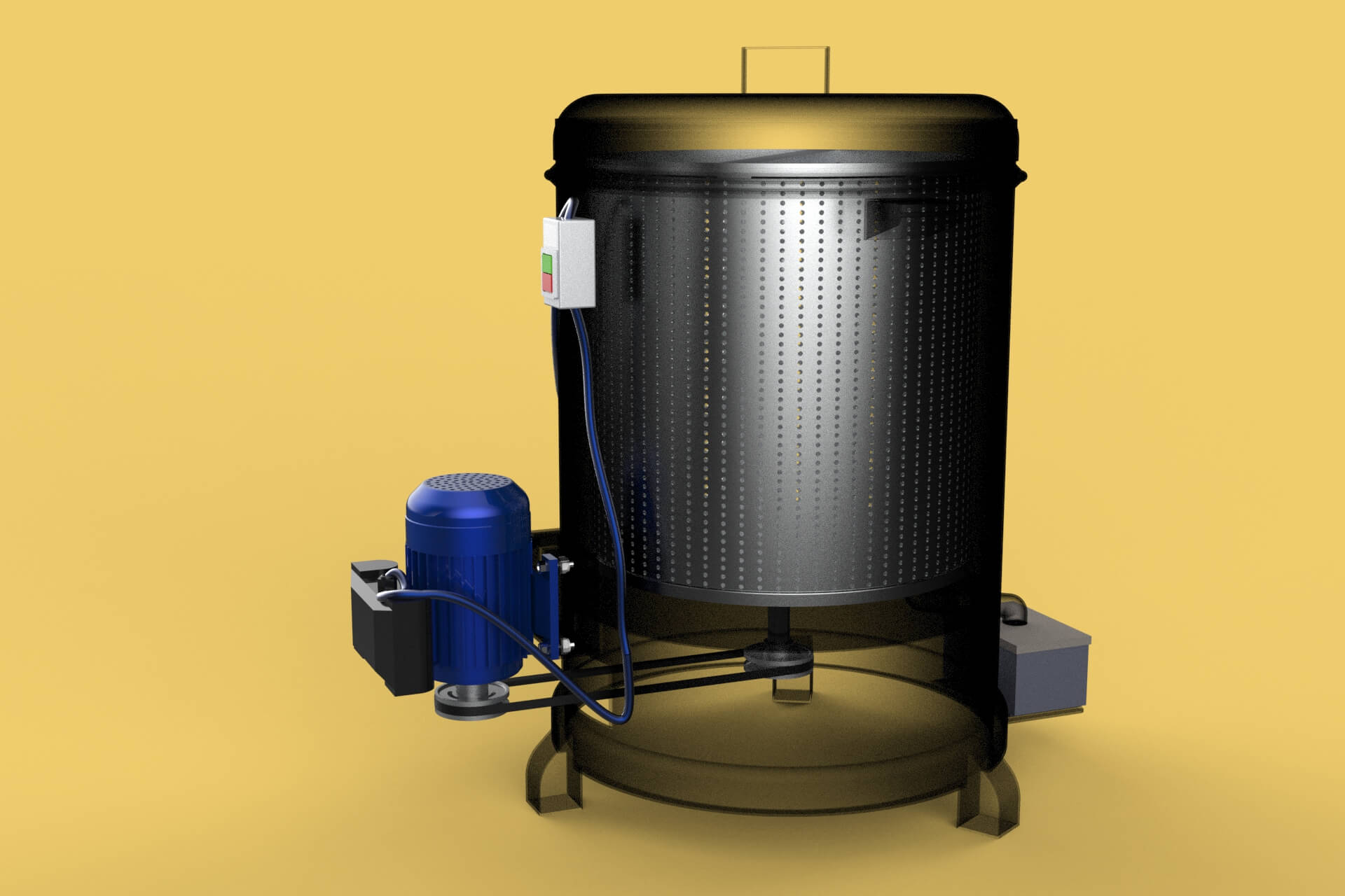 Spinner Machine Oil Drainer Filter Food Centrifugal Dryer - 3D Model by ...