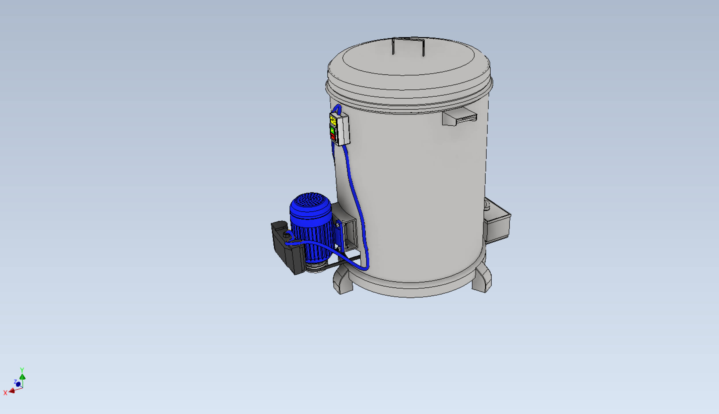 Spinner Machine Oil Drainer Filter Food Centrifugal Dryer - 3D Model by ...