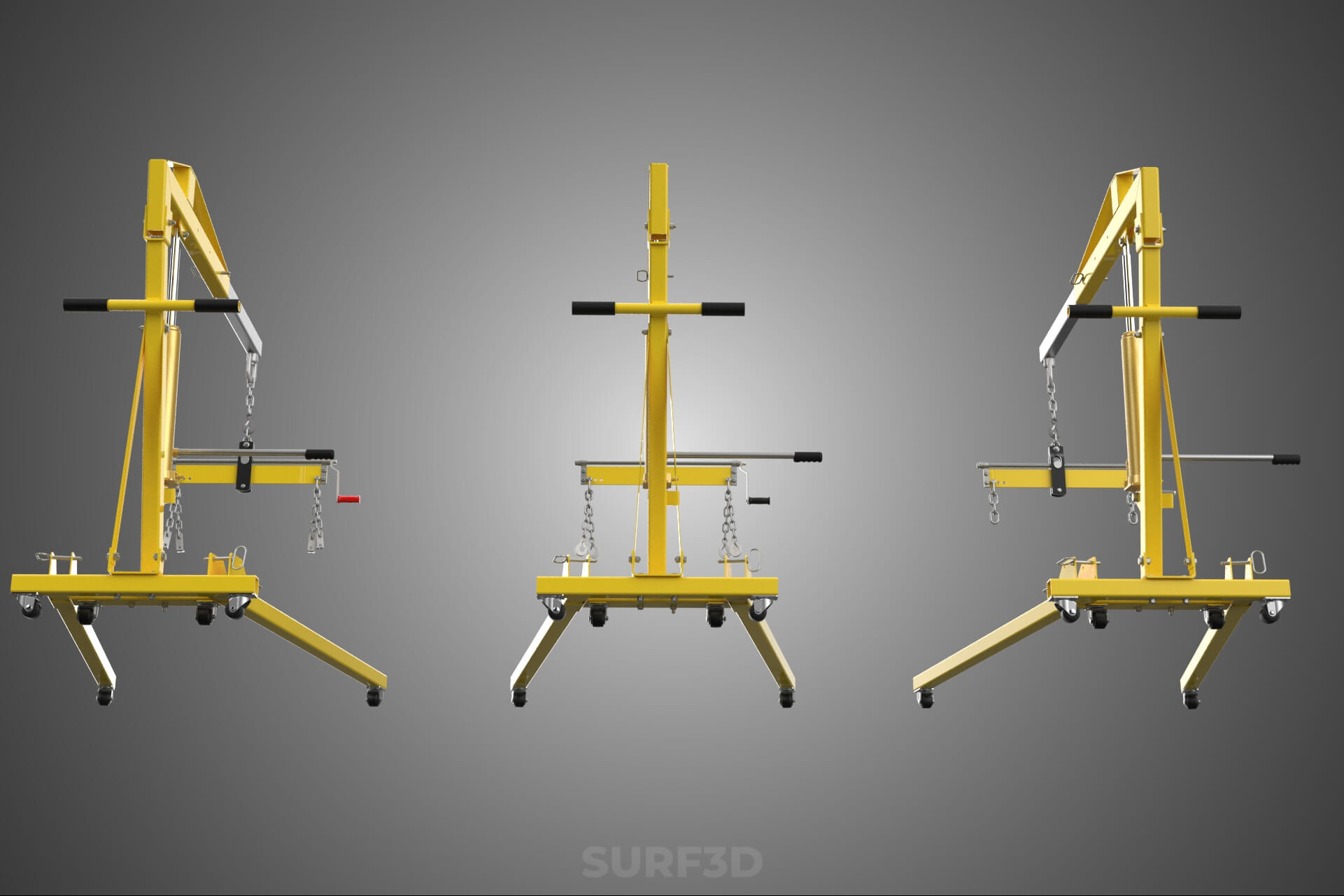 Standard Crane Engine Hoist Lift Hydraulic Leveler Balancer - 3D Model ...