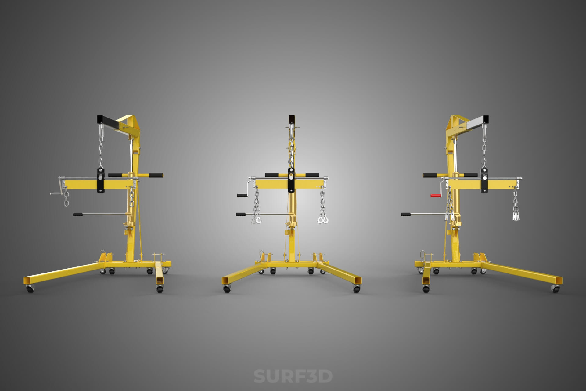 Standard Crane Engine Hoist Lift Hydraulic Leveler Balancer - 3D Model ...