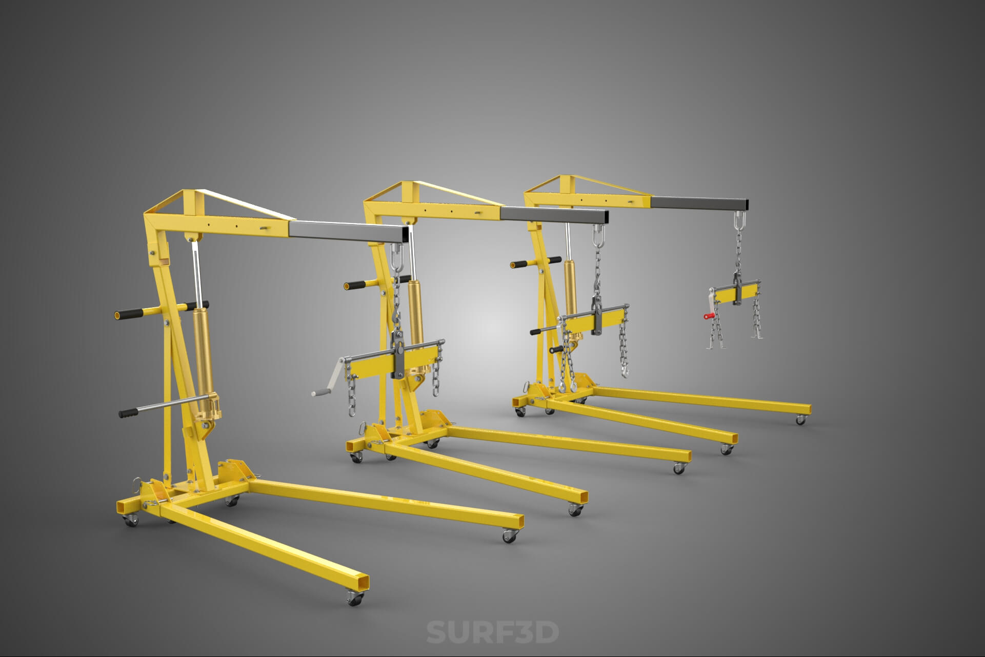 Standard Crane Engine Hoist Lift Hydraulic Leveler Balancer - 3D Model ...