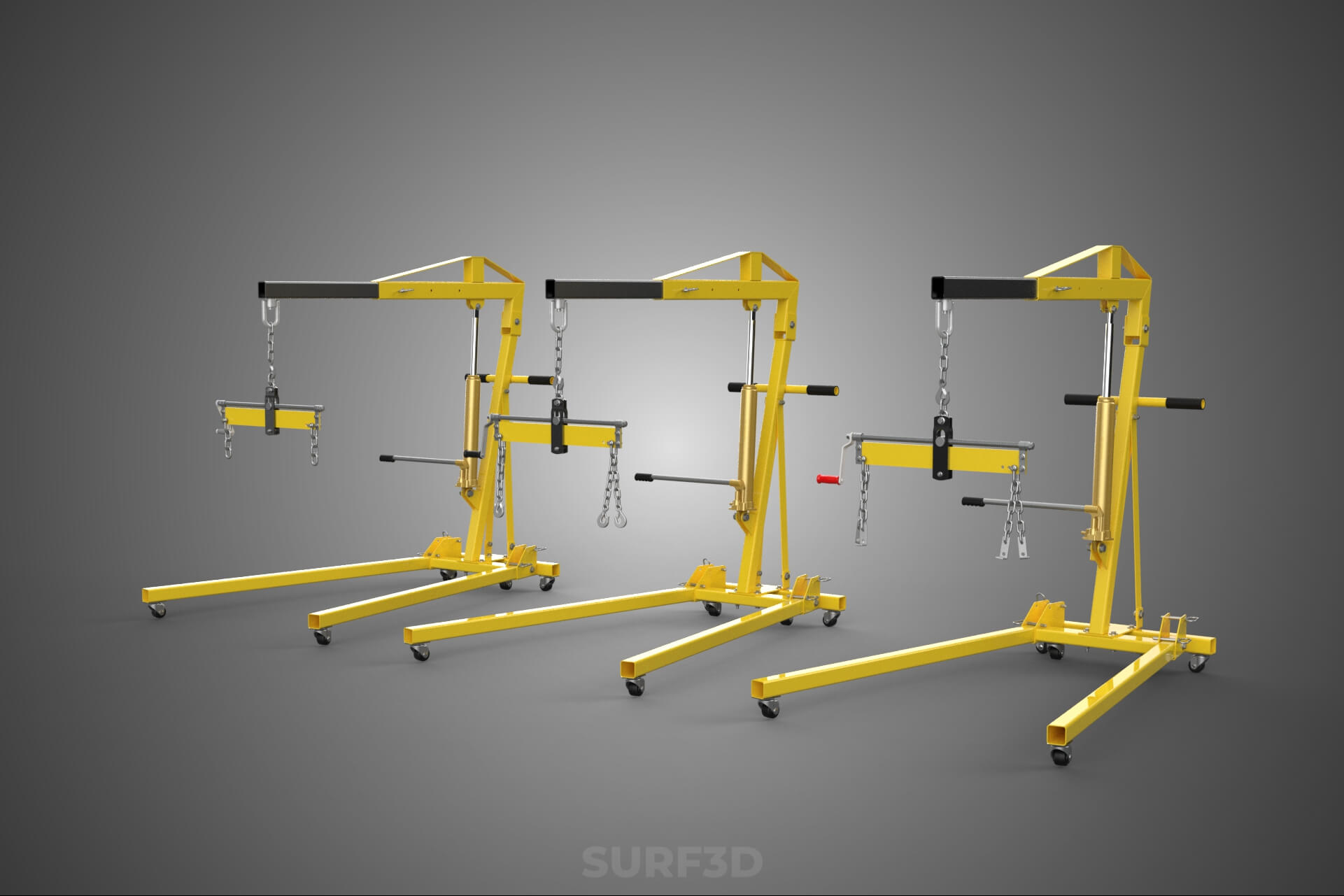 Standard Crane Engine Hoist Lift Hydraulic Leveler Balancer - 3D Model ...