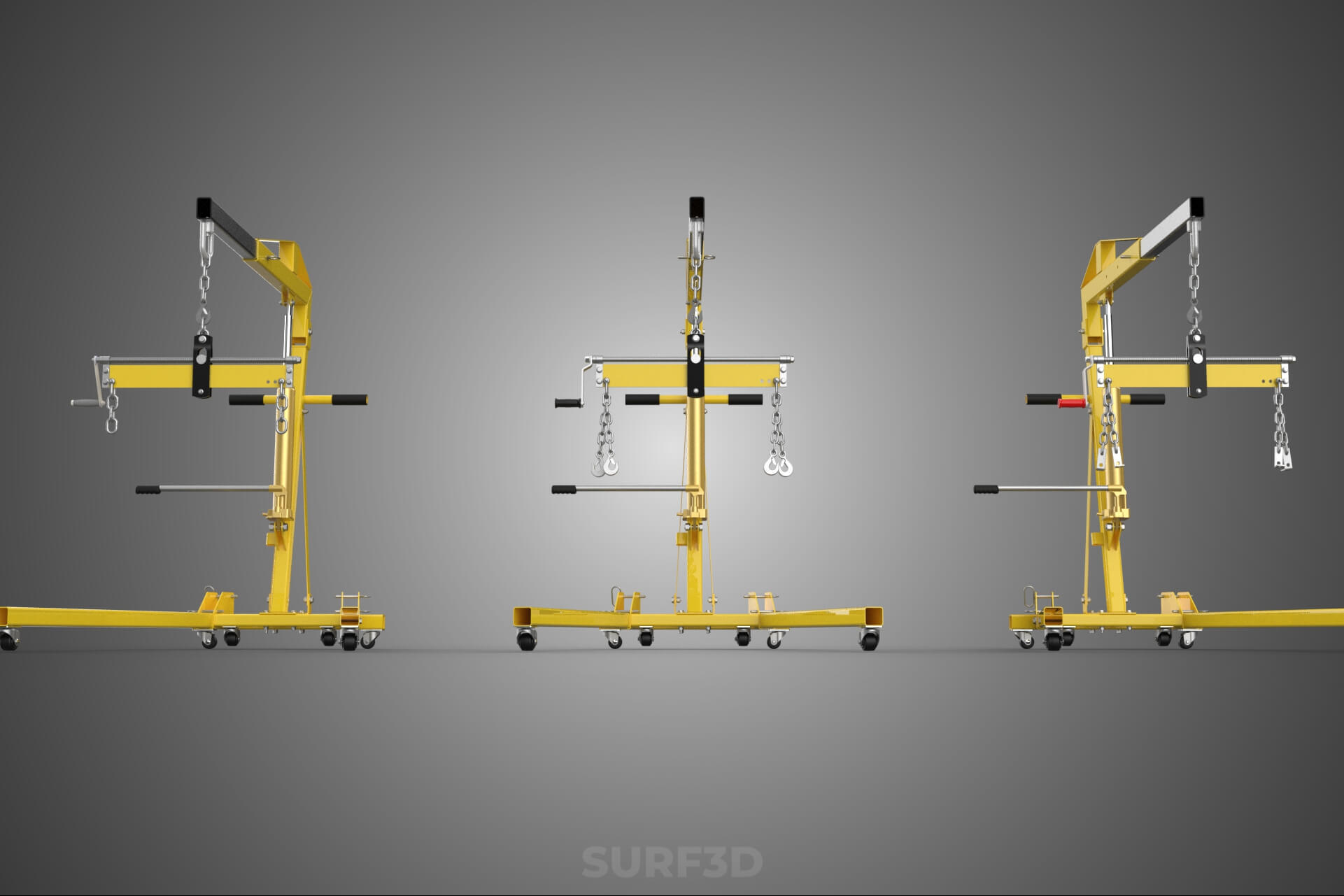Standard Crane Engine Hoist Lift Hydraulic Leveler Balancer - 3D Model ...