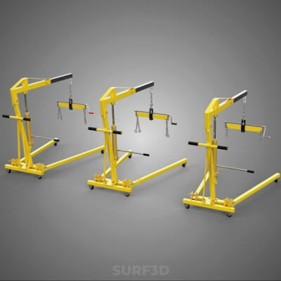 Standard Crane Engine Hoist Lift Hydraulic Leveler Balancer - 3D Model ...