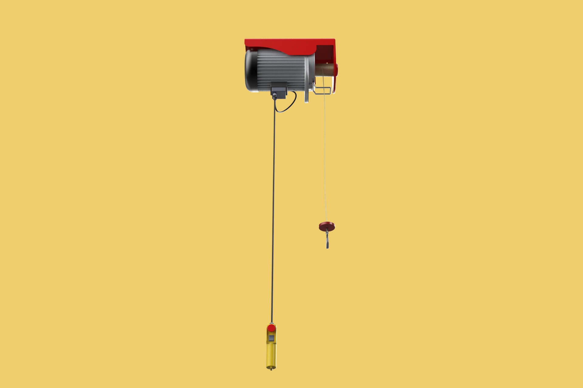 Standard Electric Motor Wire Rope Hoist Crane Gantry Hook - 3D Model by ...