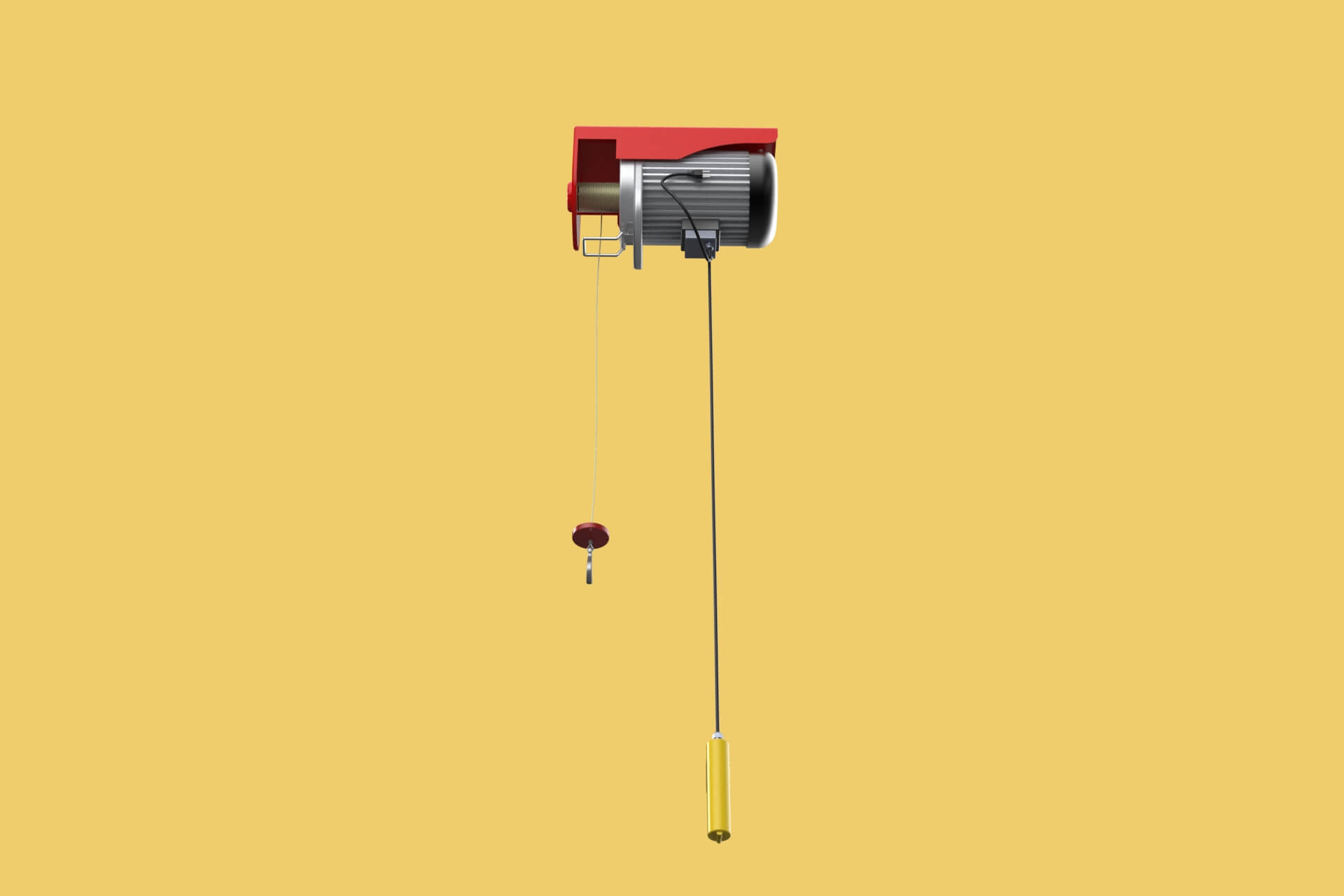 Standard Electric Motor Wire Rope Hoist Crane Gantry Hook - 3D Model by ...