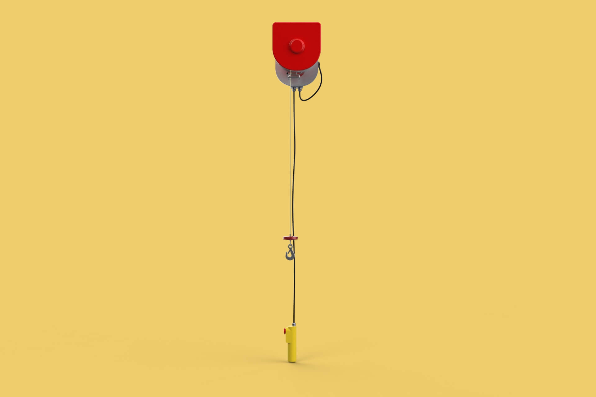 Standard Electric Motor Wire Rope Hoist Crane Gantry Hook - 3D Model by ...