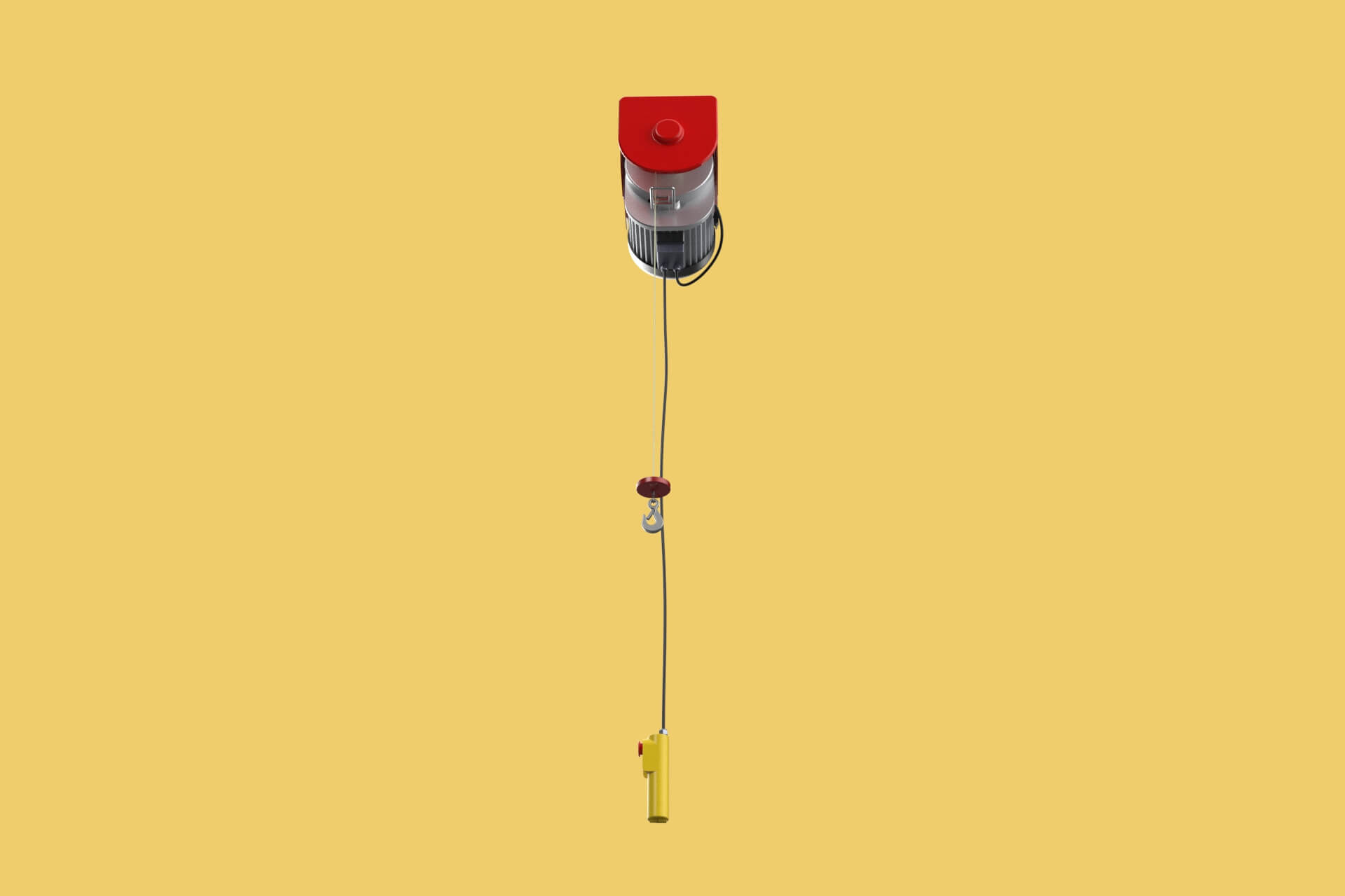 Standard Electric Motor Wire Rope Hoist Crane Gantry Hook - 3D Model by ...