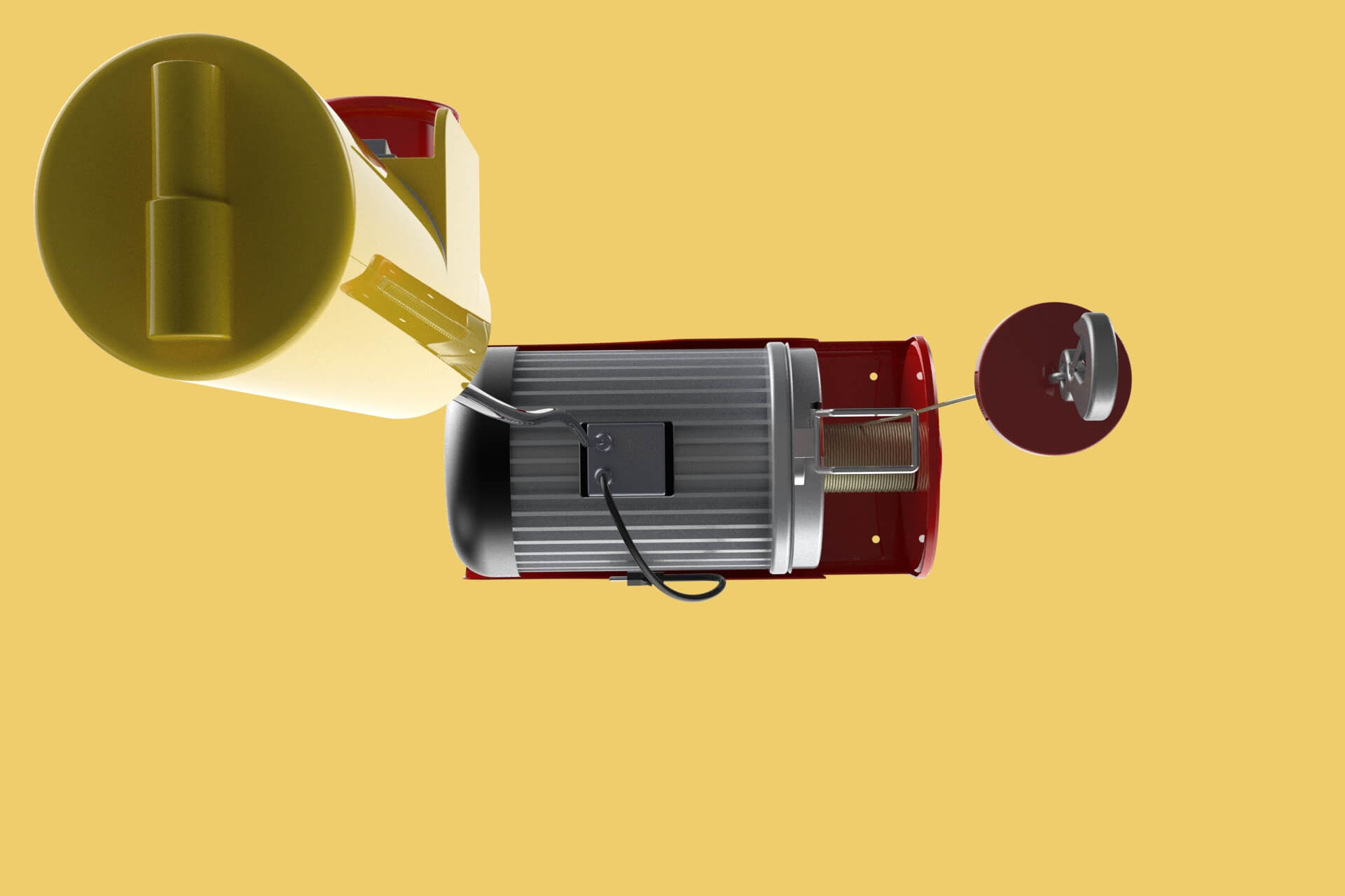 Standard Electric Motor Wire Rope Hoist Crane Gantry Hook - 3D Model by ...