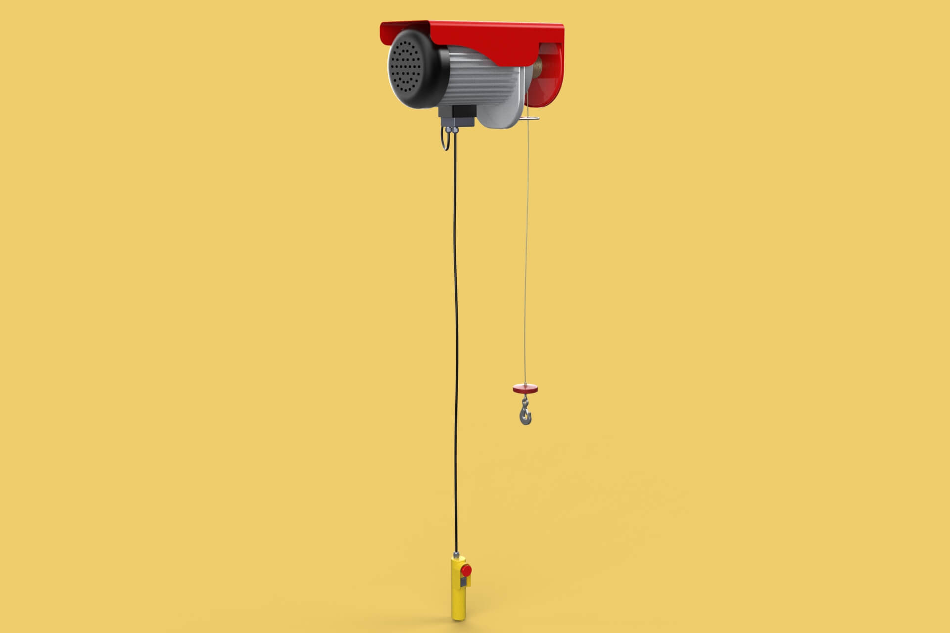 Standard Electric Motor Wire Rope Hoist Crane Gantry Hook - 3D Model by ...