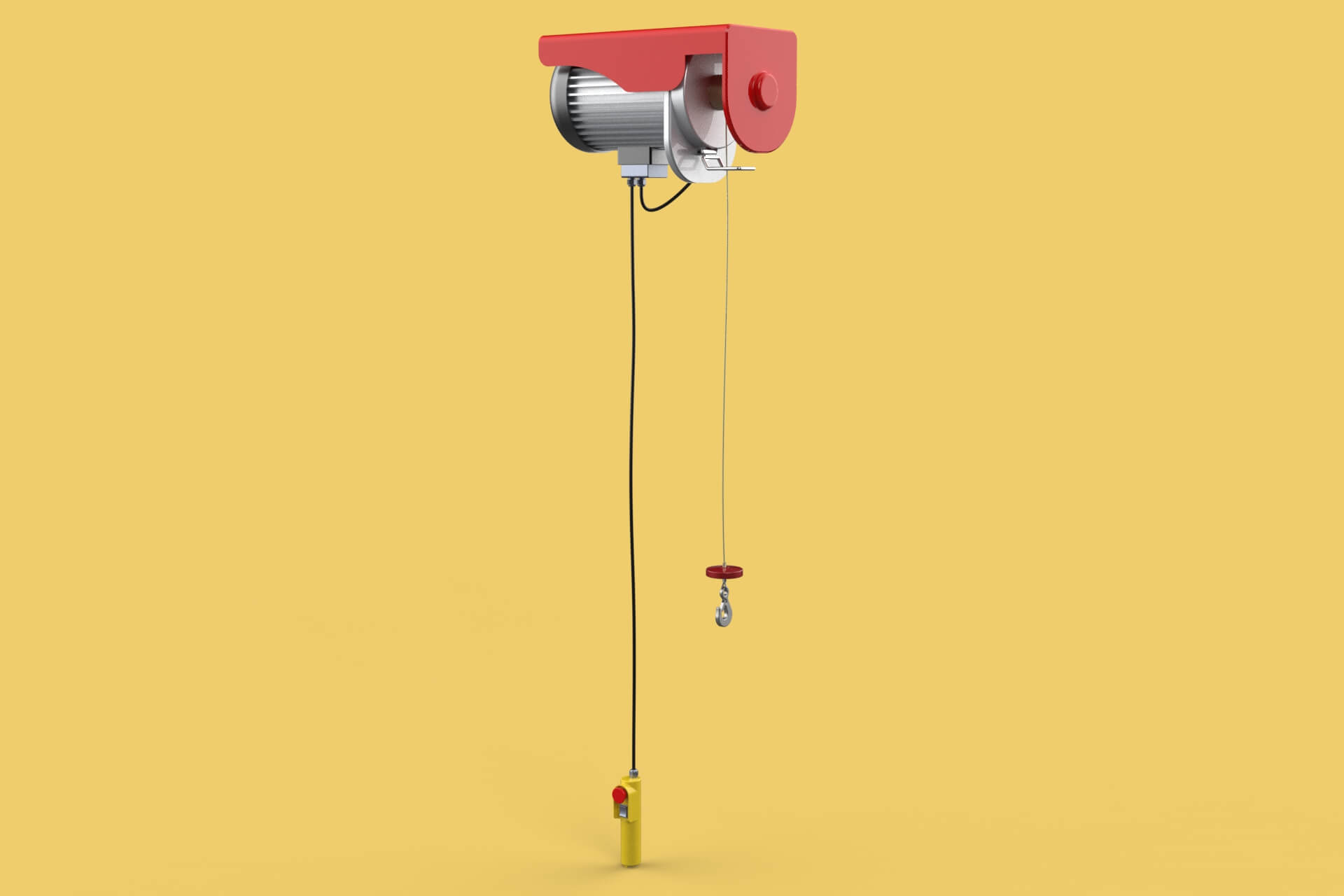 Standard Electric Motor Wire Rope Hoist Crane Gantry Hook - 3D Model by ...