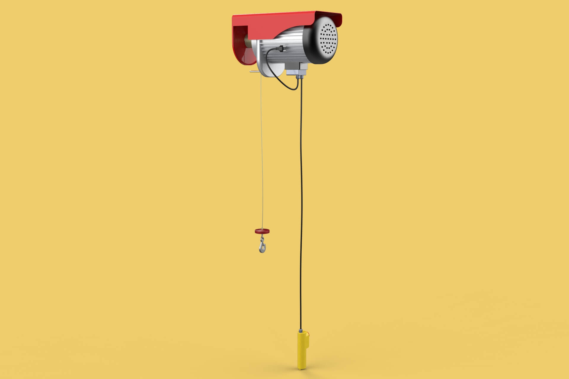 Standard Electric Motor Wire Rope Hoist Crane Gantry Hook - 3D Model by ...