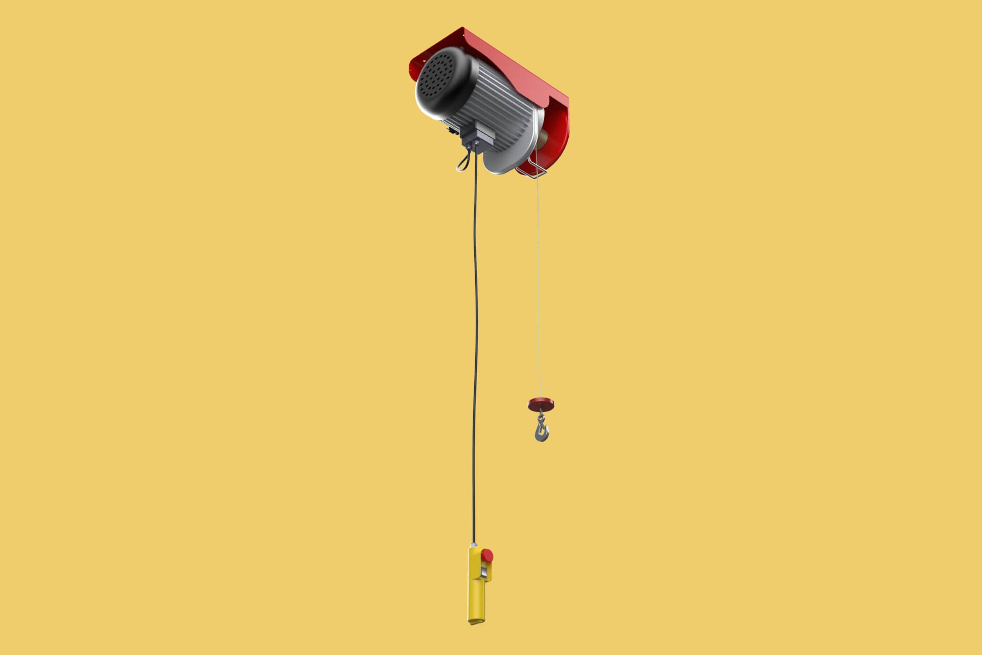 Standard Electric Motor Wire Rope Hoist Crane Gantry Hook - 3D Model by ...