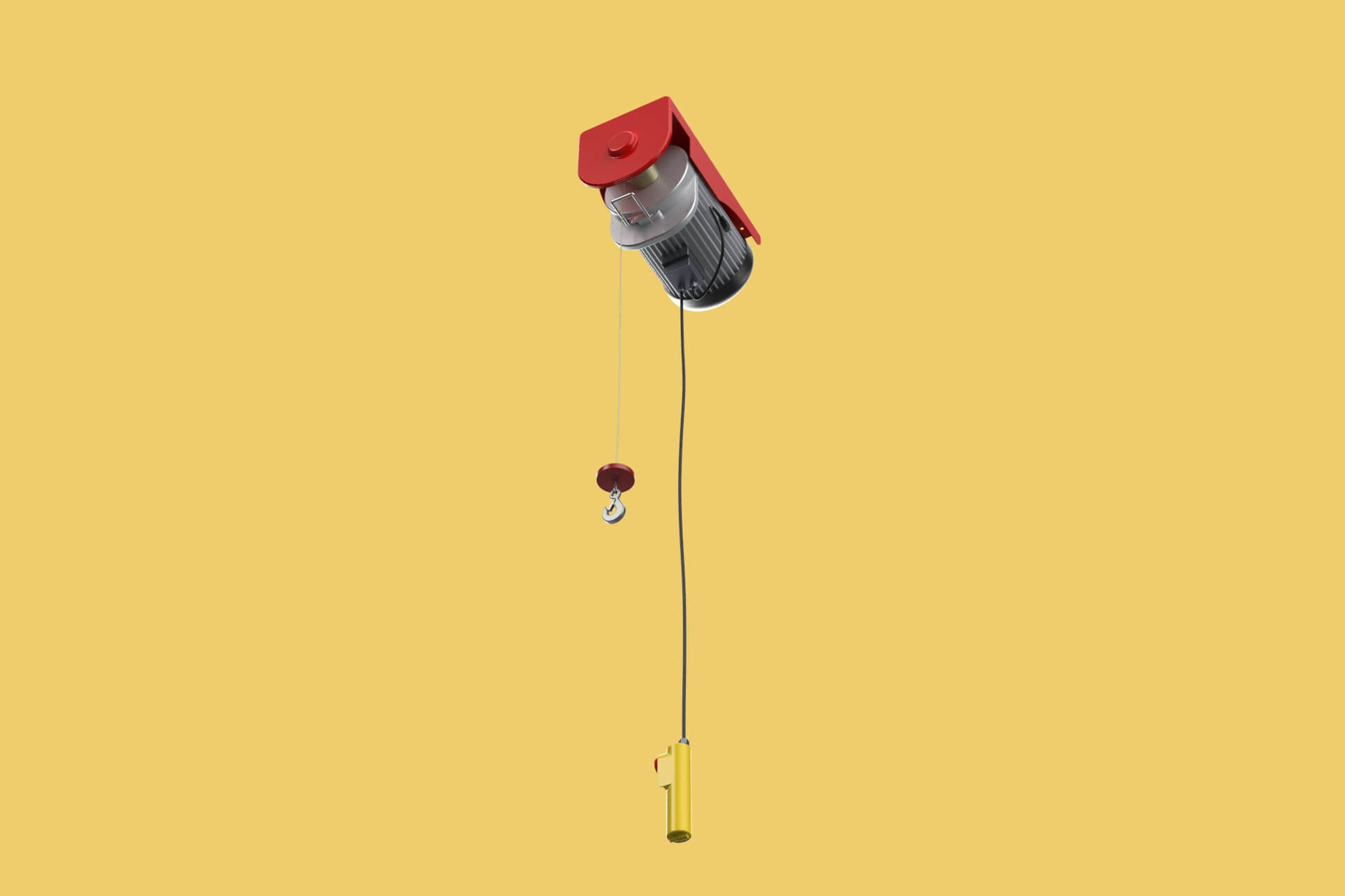 Standard Electric Motor Wire Rope Hoist Crane Gantry Hook - 3D Model by ...