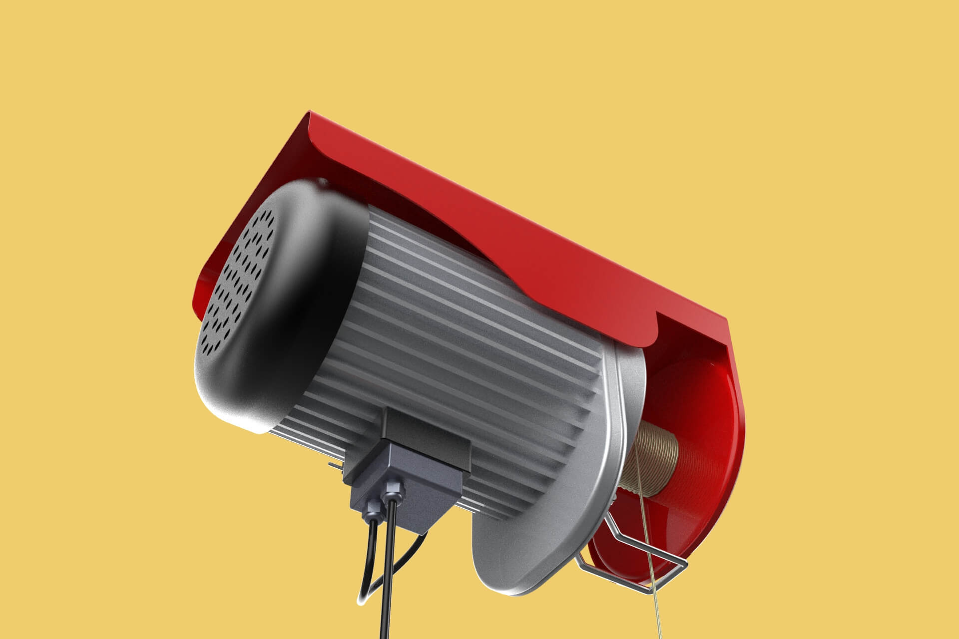Standard Electric Motor Wire Rope Hoist Crane Gantry Hook - 3D Model by ...