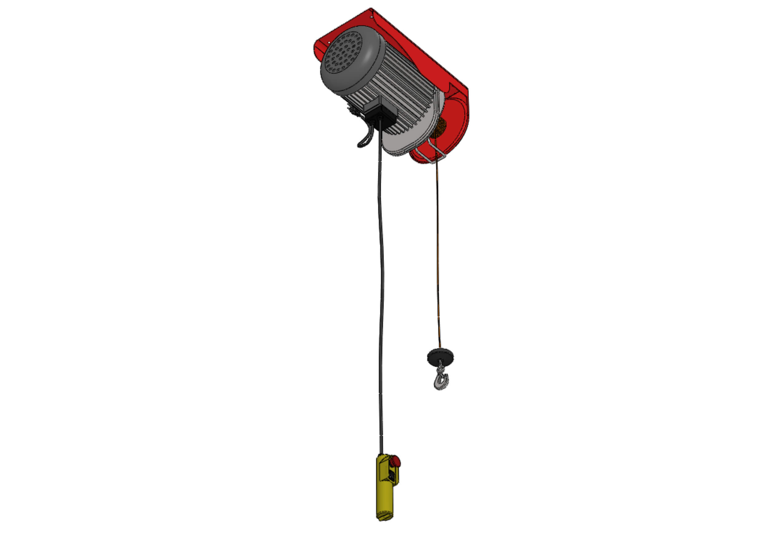 Standard Electric Motor Wire Rope Hoist Crane Gantry Hook - 3D Model by ...