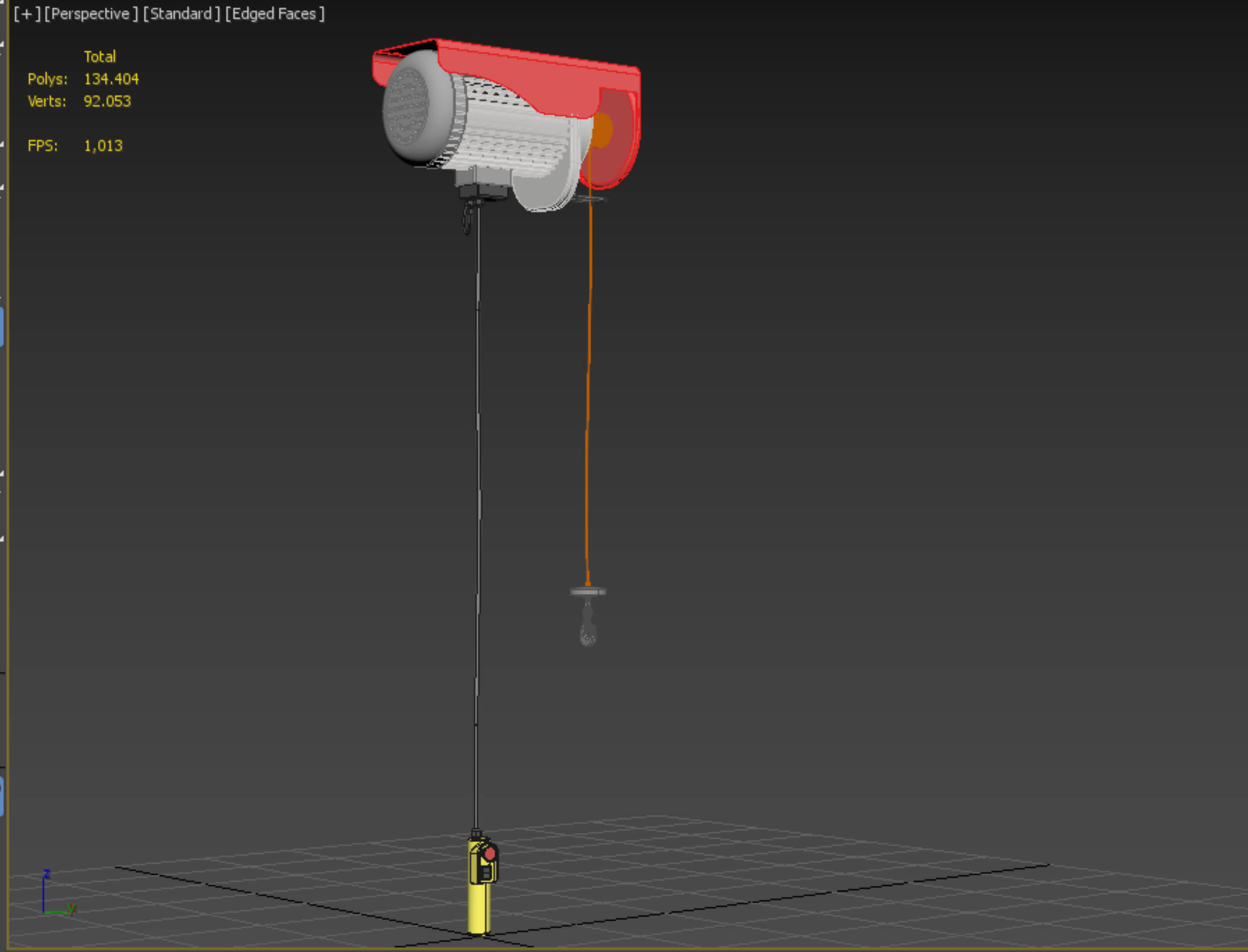 Standard Electric Motor Wire Rope Hoist Crane Gantry Hook - 3D Model by ...