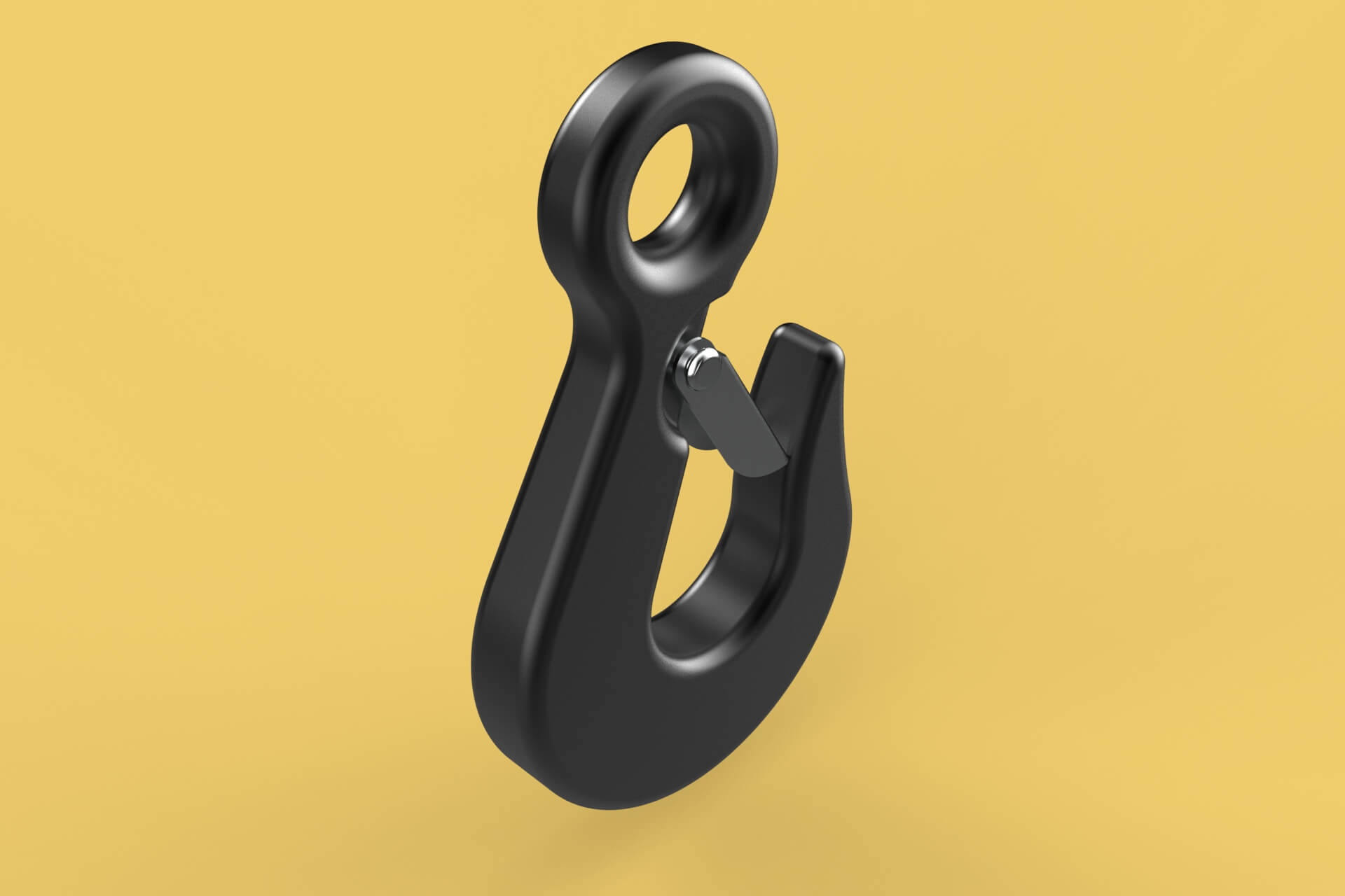 Standard Eye Hook Forged Single Lifting Crane Ton Hoist Rope - 3D Model ...