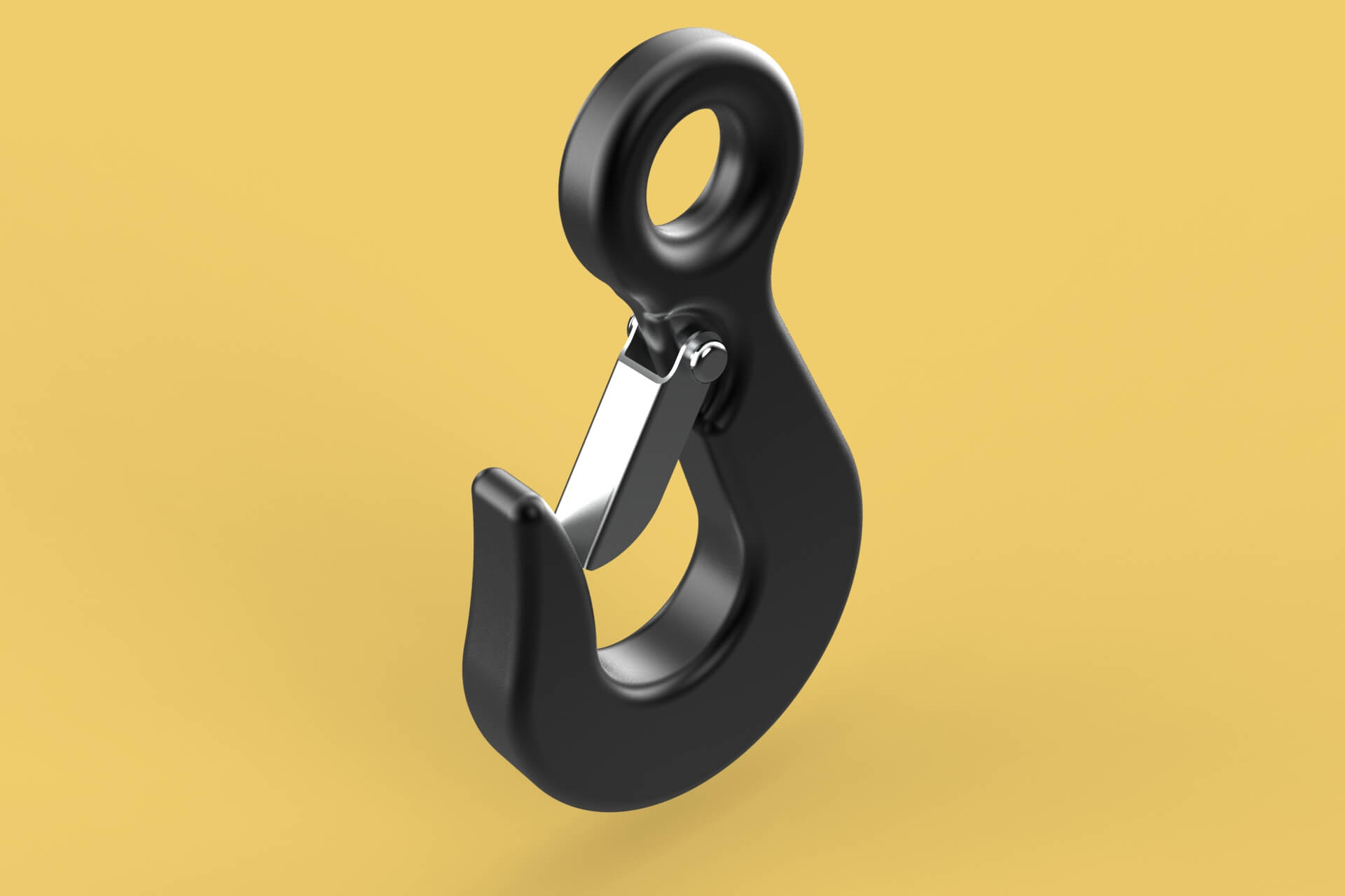 Standard Eye Hook Forged Single Lifting Crane Ton Hoist Rope - 3D Model ...