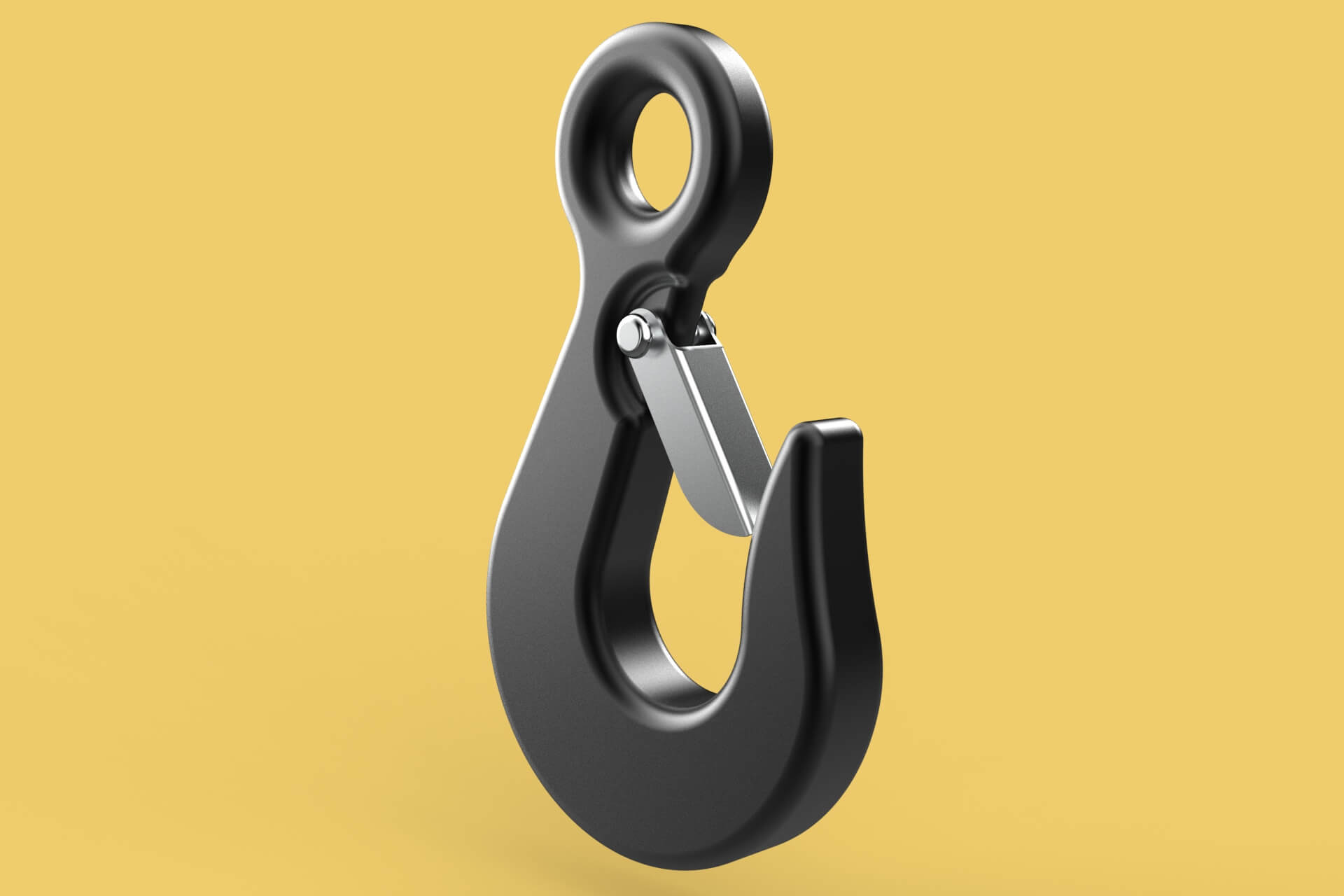 Standard Eye Hook Forged Single Lifting Crane Ton Hoist Rope - 3D Model ...