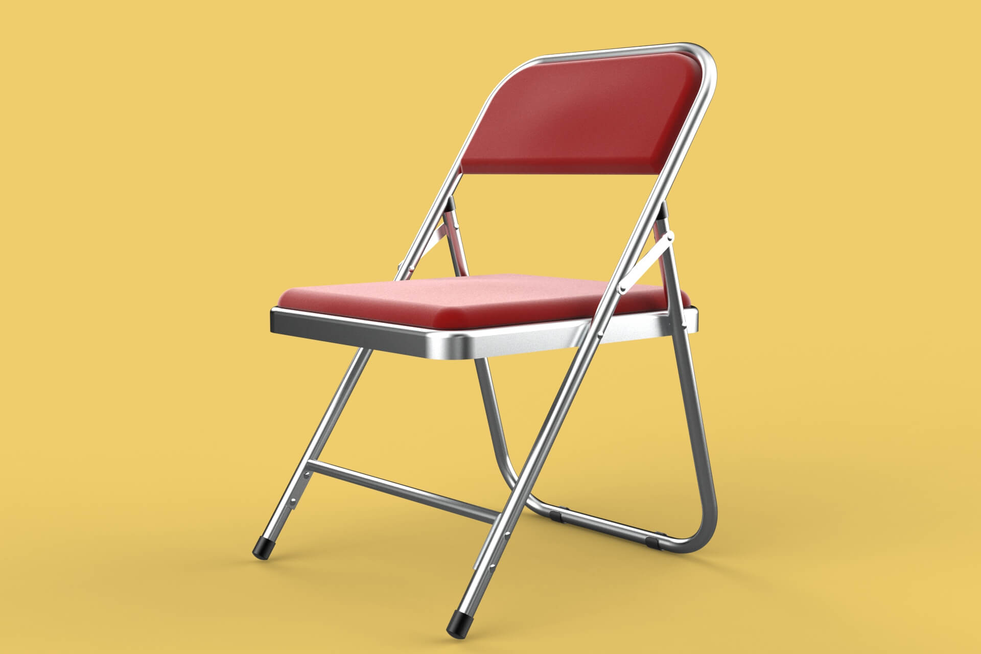 Standard Folding Chair Metal Foldable Event Seat Flip Stool - 3D Model ...