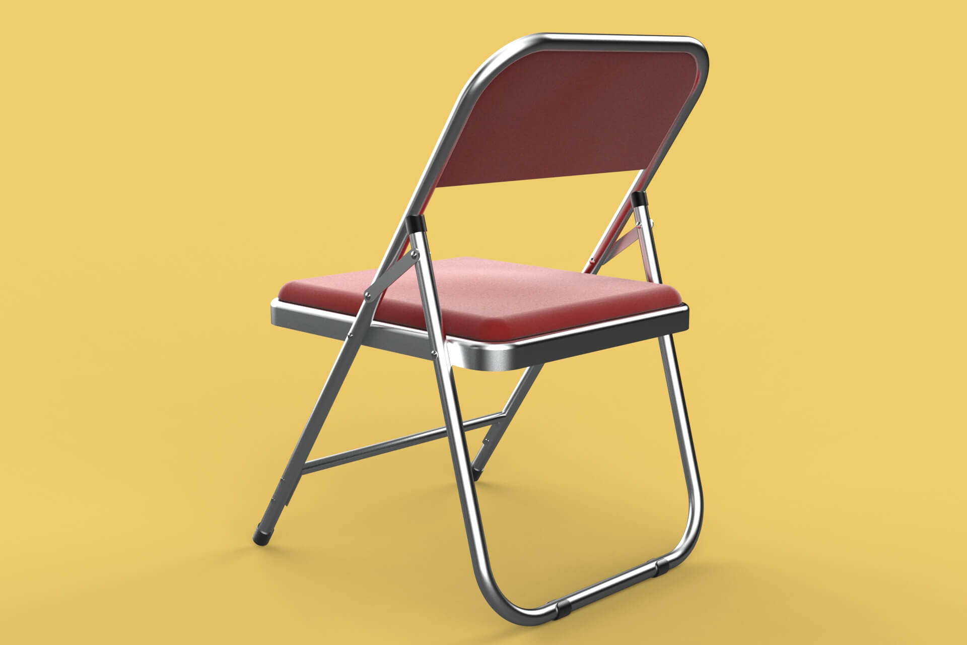 Standard Folding Chair Metal Foldable Event Seat Flip Stool - 3D Model ...