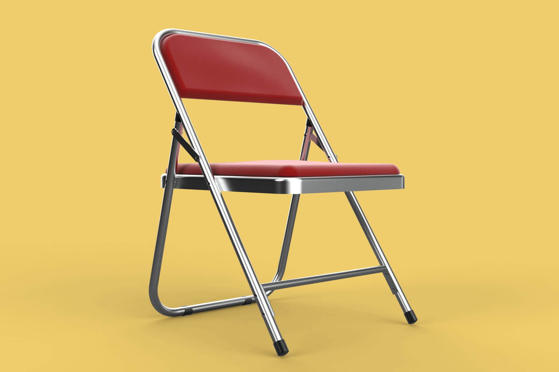 Standard Folding Chair Metal Foldable Event Seat Flip Stool - 3D Model ...