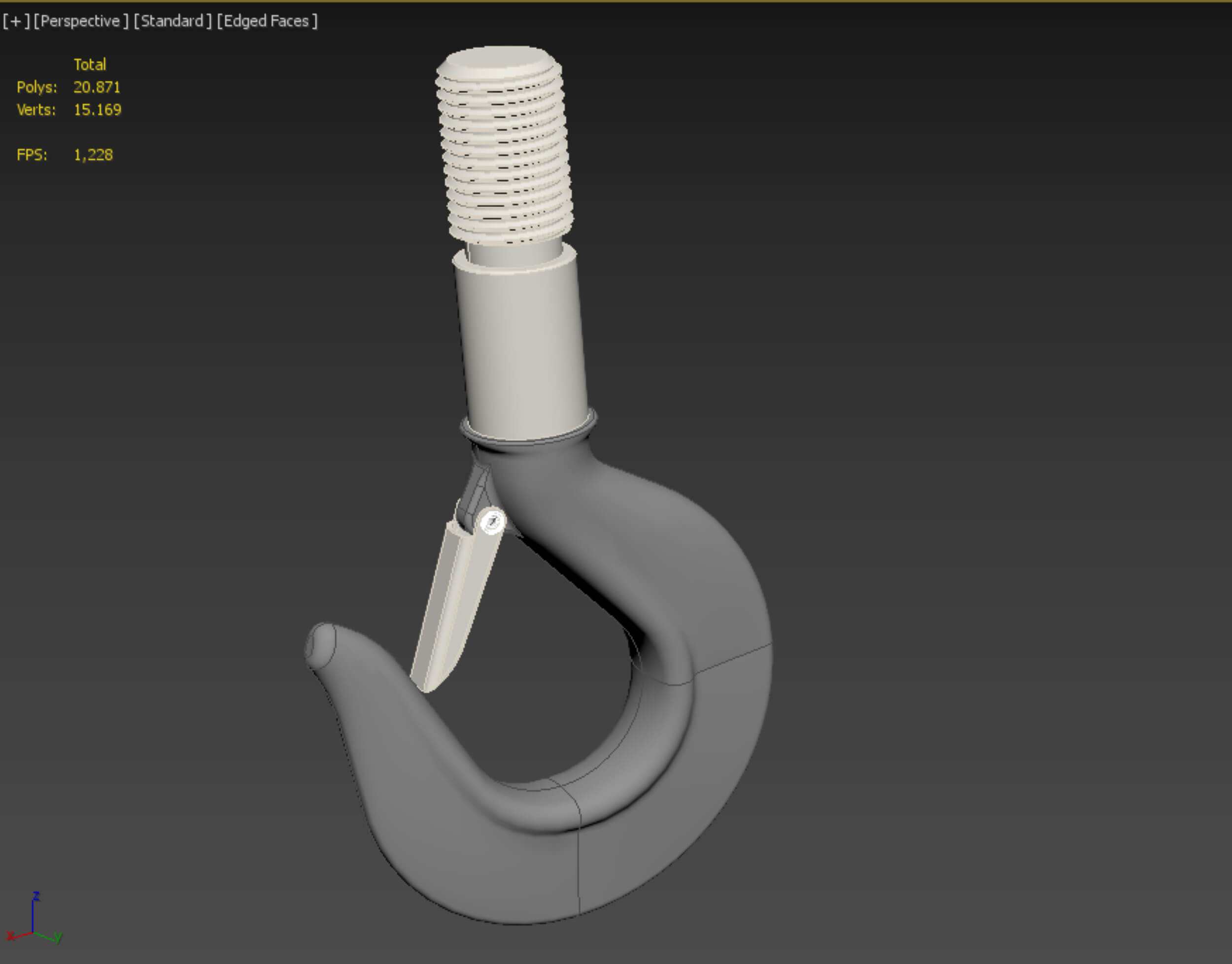 Standard Hook Forged Single Lifting Crane Hooks Hoist Latch - 3D Model ...