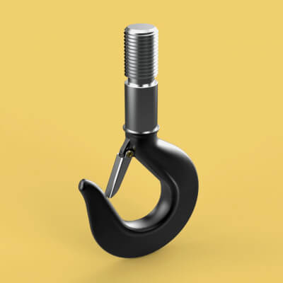 Standard Hook Forged Single Lifting Crane Hooks Hoist Latch - 3D Model ...