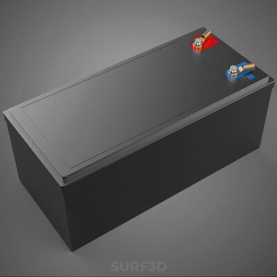 Standard Industrial Battery DC Volt Supply Energy Power Bank - 3D Model ...