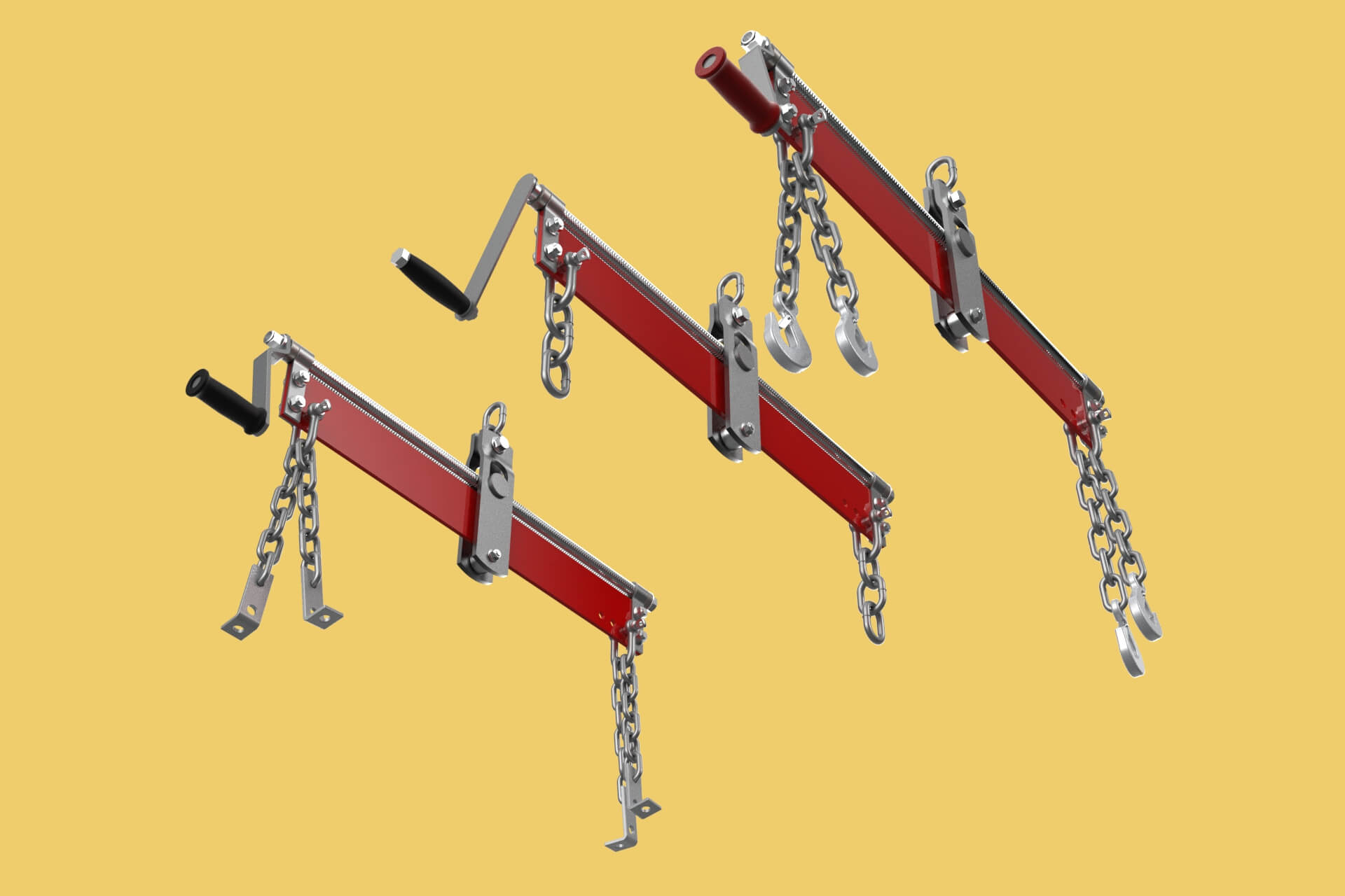 Standard Leveler Balancer Stabilizer Load Engine Hoist Crane - 3D Model ...