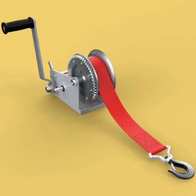 Standard Manual Hand Lever Crank Winch Hoist Belt Lifting - 3D Model by ...