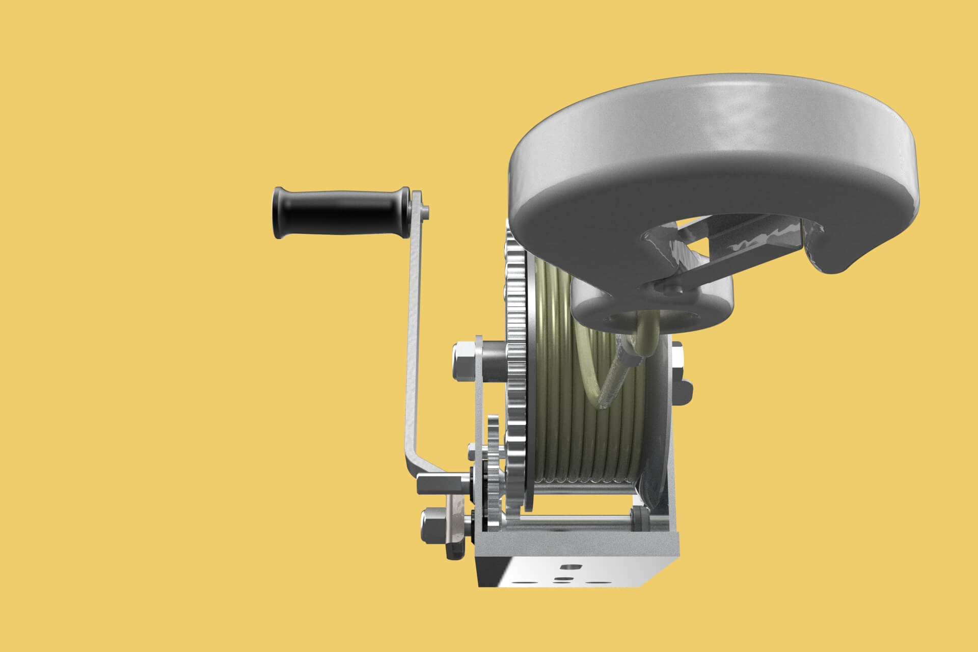 Standard Manual Hand Lever Crank Winch Hoist Wire Lifting - 3D Model by ...