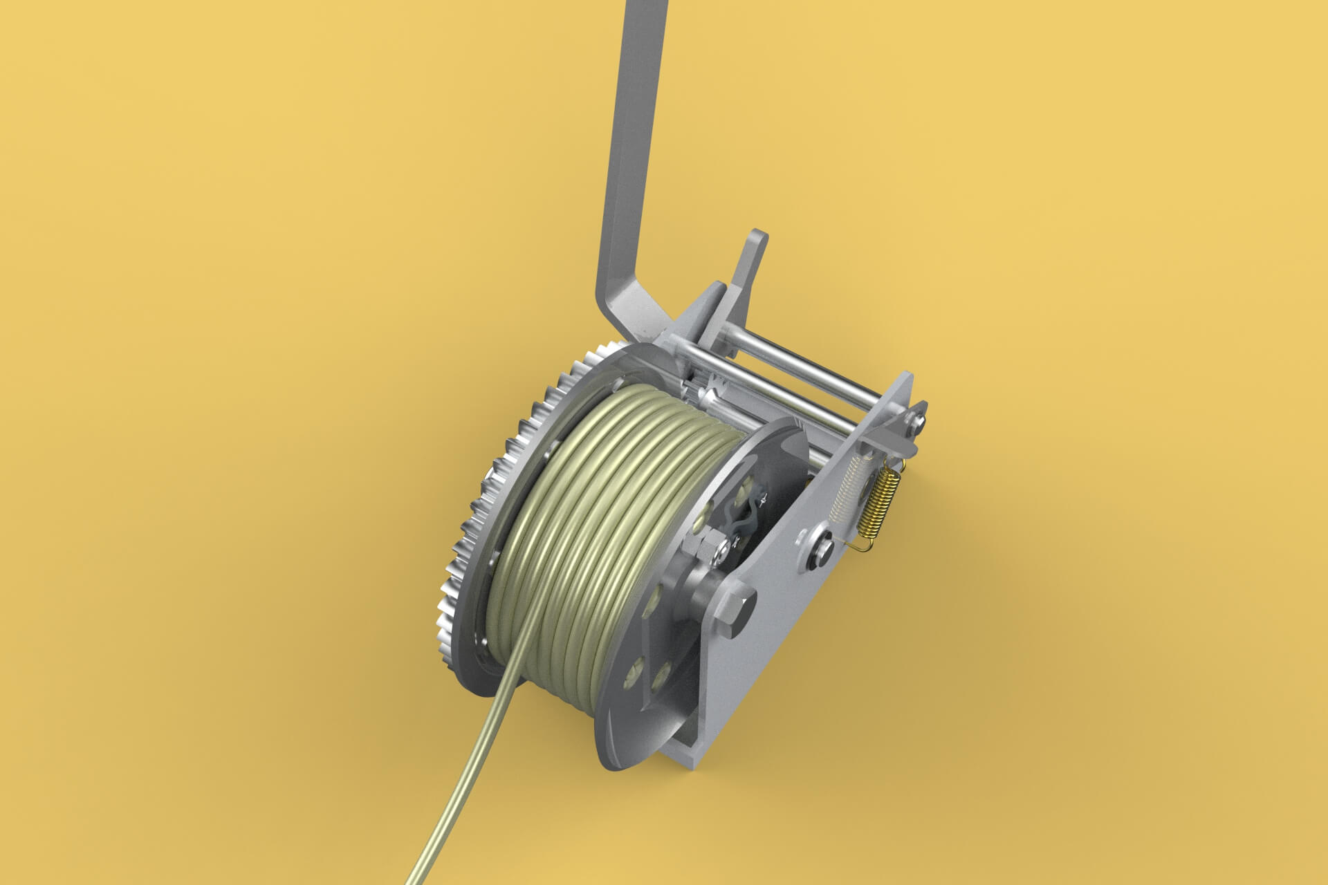 Standard Manual Hand Lever Crank Winch Hoist Wire Lifting - 3D Model by ...