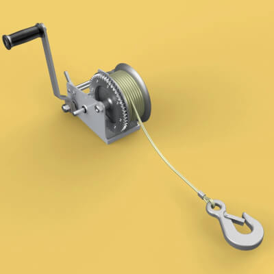 Standard Manual Hand Lever Crank Winch Hoist Wire Lifting - 3D Model by ...