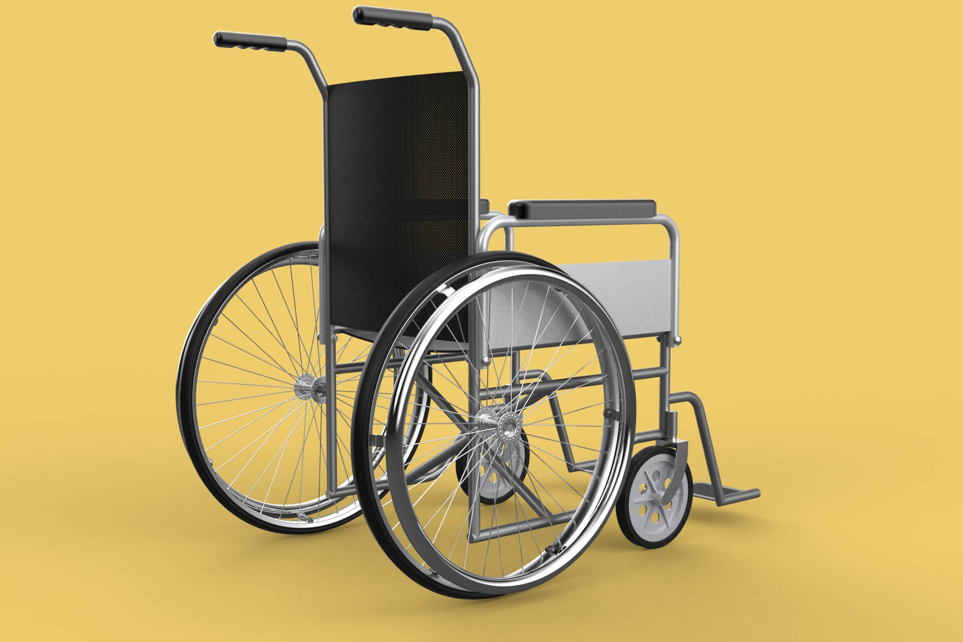 Standard Medical Wheelchair Manual Wheel Chair Mobility - 3D Model by ...