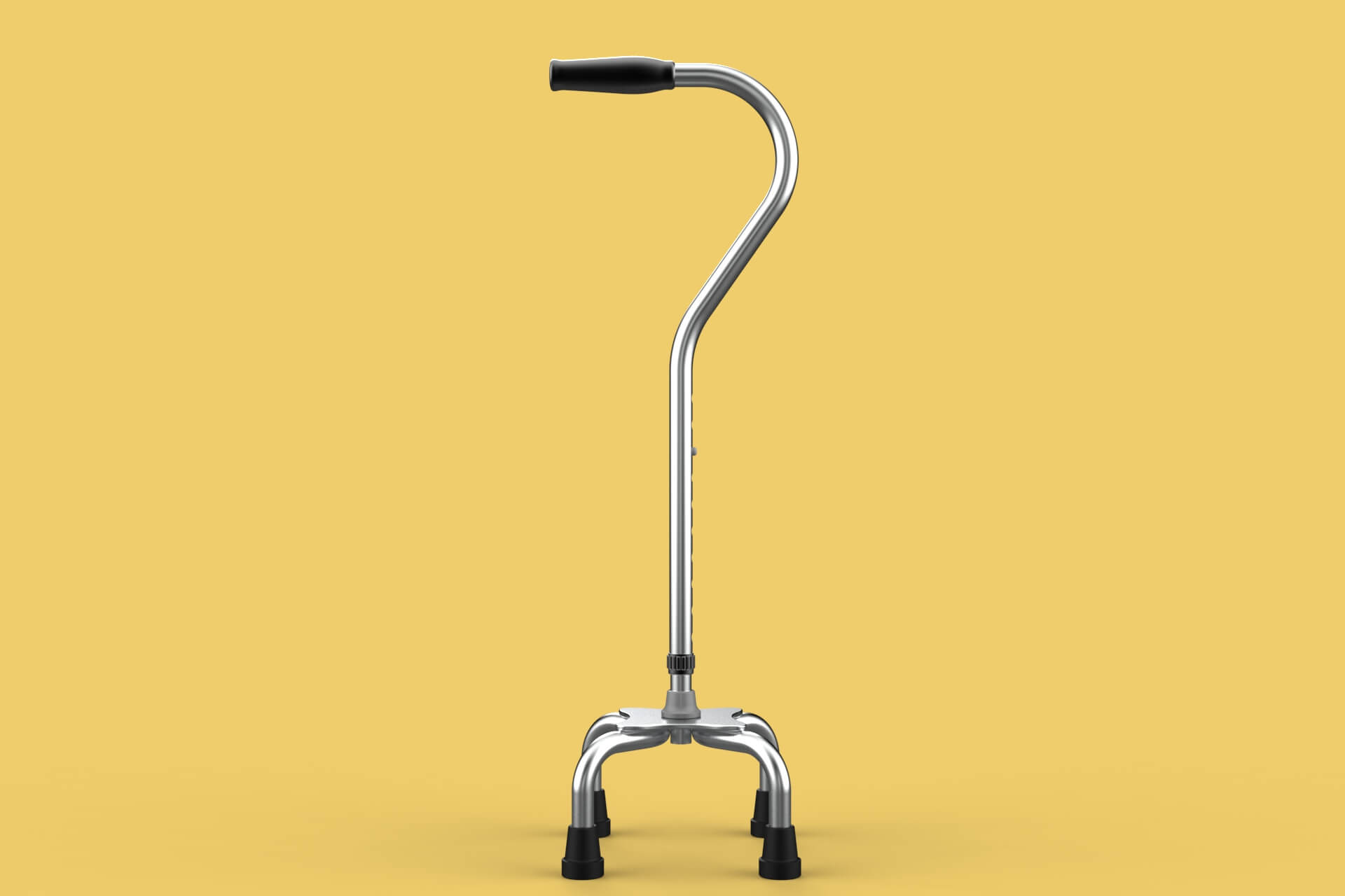 Standard Quadripod Walking Cane Aid Elderly Stick Pole Quad - 3D Model ...