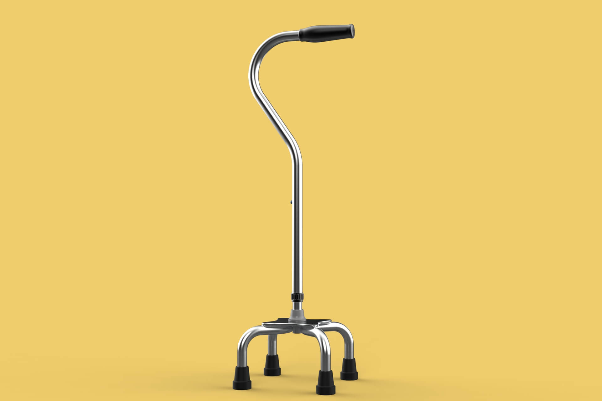 Standard Quadripod Walking Cane Aid Elderly Stick Pole Quad - 3D Model ...