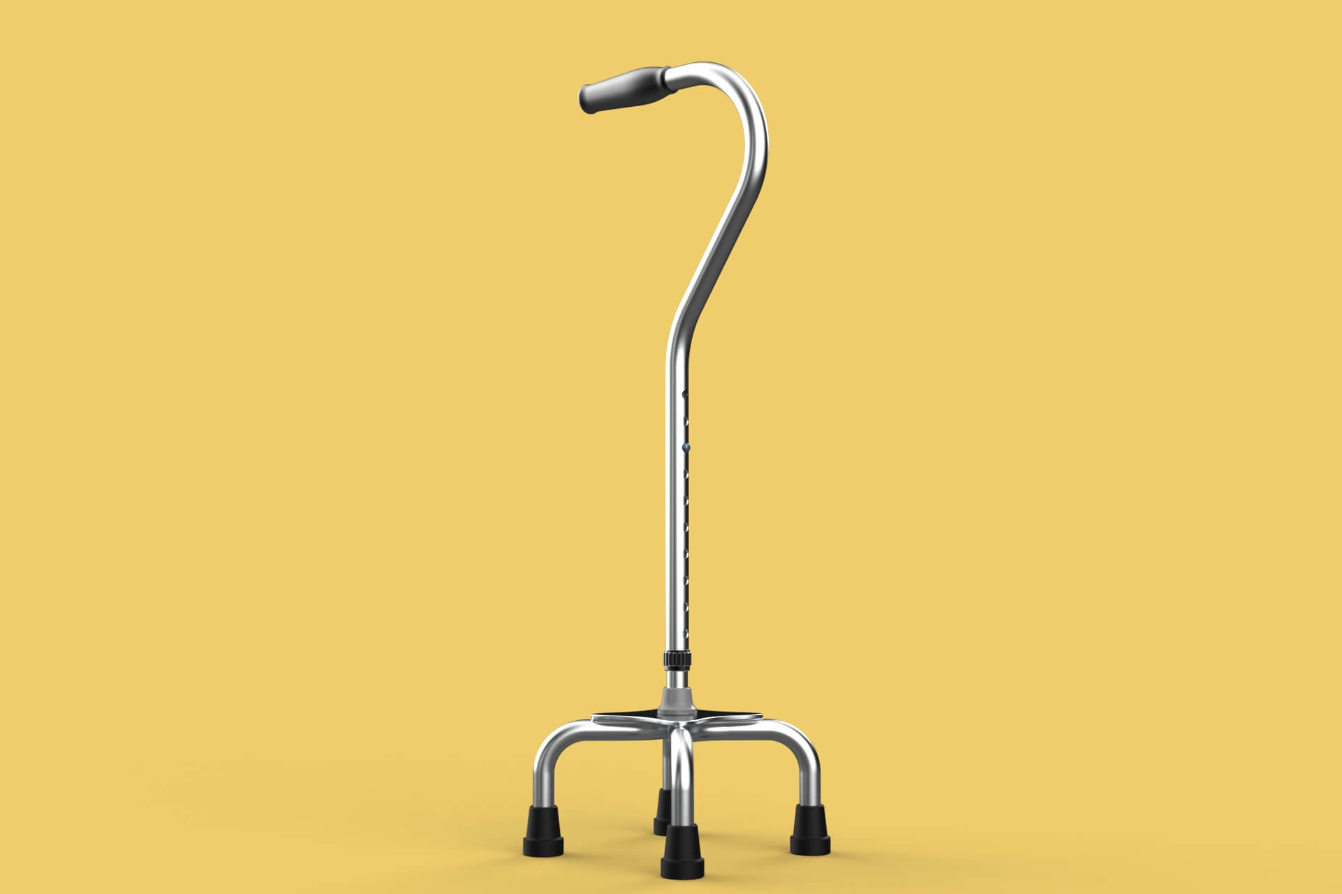 Standard Quadripod Walking Cane Aid Elderly Stick Pole Quad - 3D Model ...