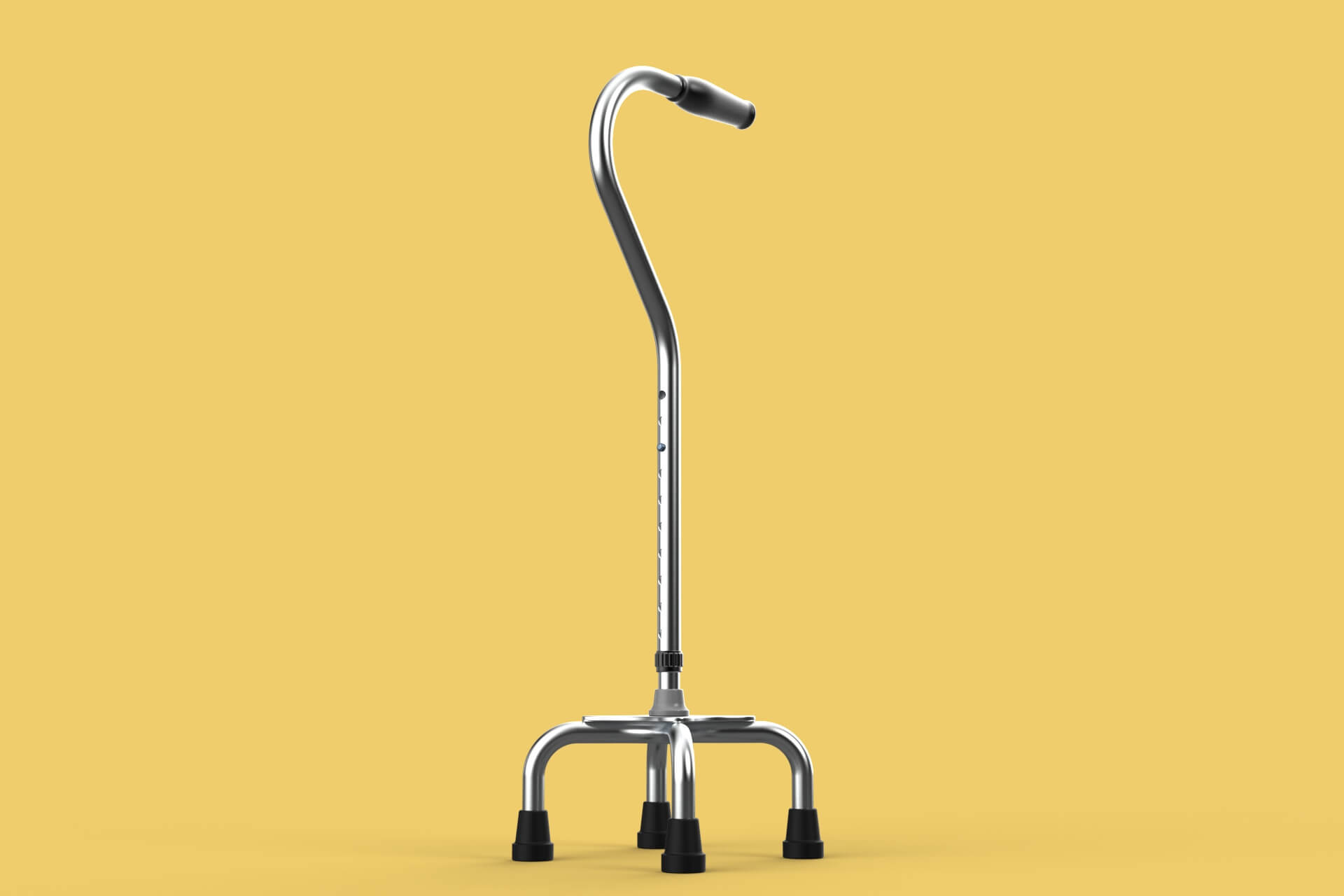 Standard Quadripod Walking Cane Aid Elderly Stick Pole Quad - 3D Model ...