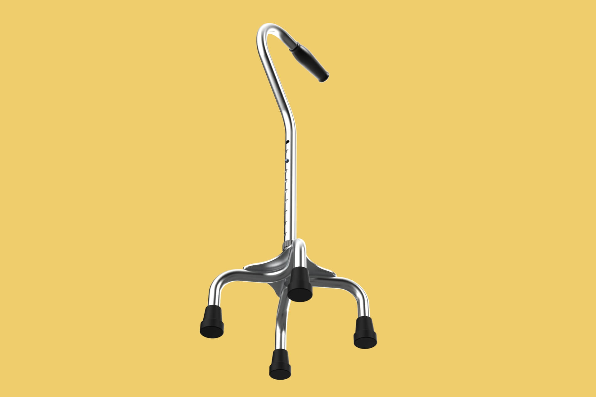 Standard Quadripod Walking Cane Aid Elderly Stick Pole Quad - 3D Model ...