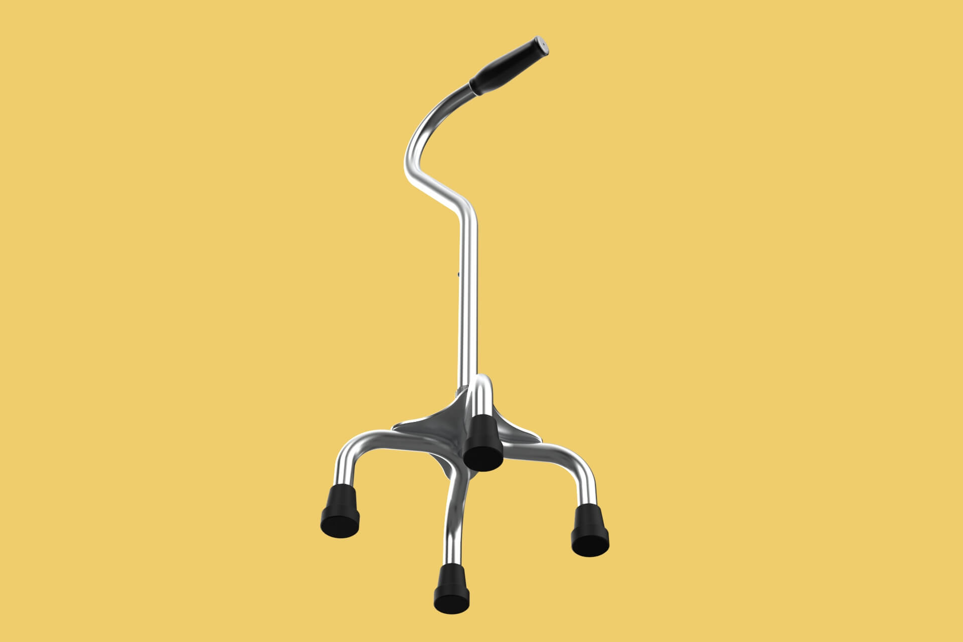 Standard Quadripod Walking Cane Aid Elderly Stick Pole Quad - 3D Model ...