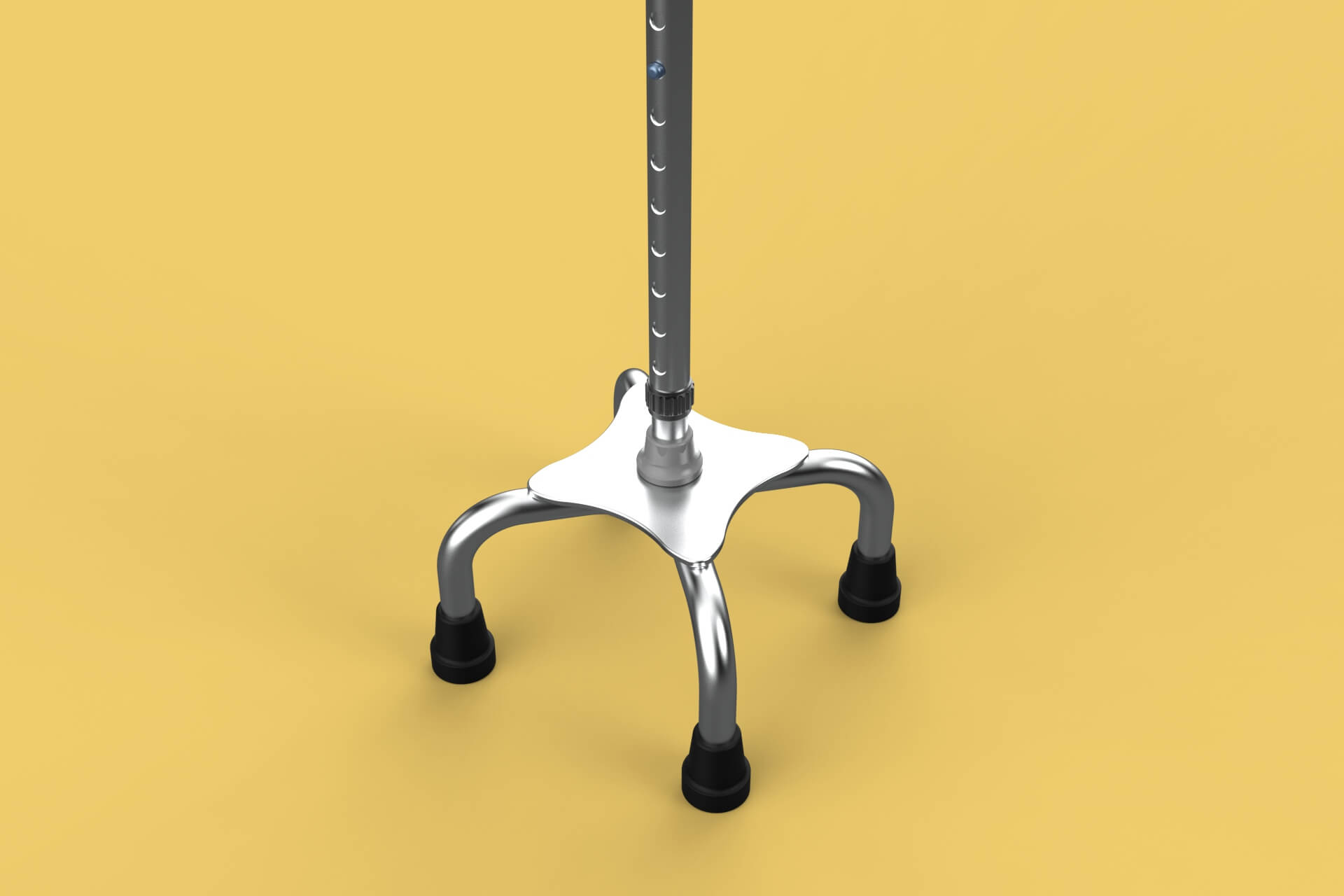 Standard Quadripod Walking Cane Aid Elderly Stick Pole Quad - 3D Model ...