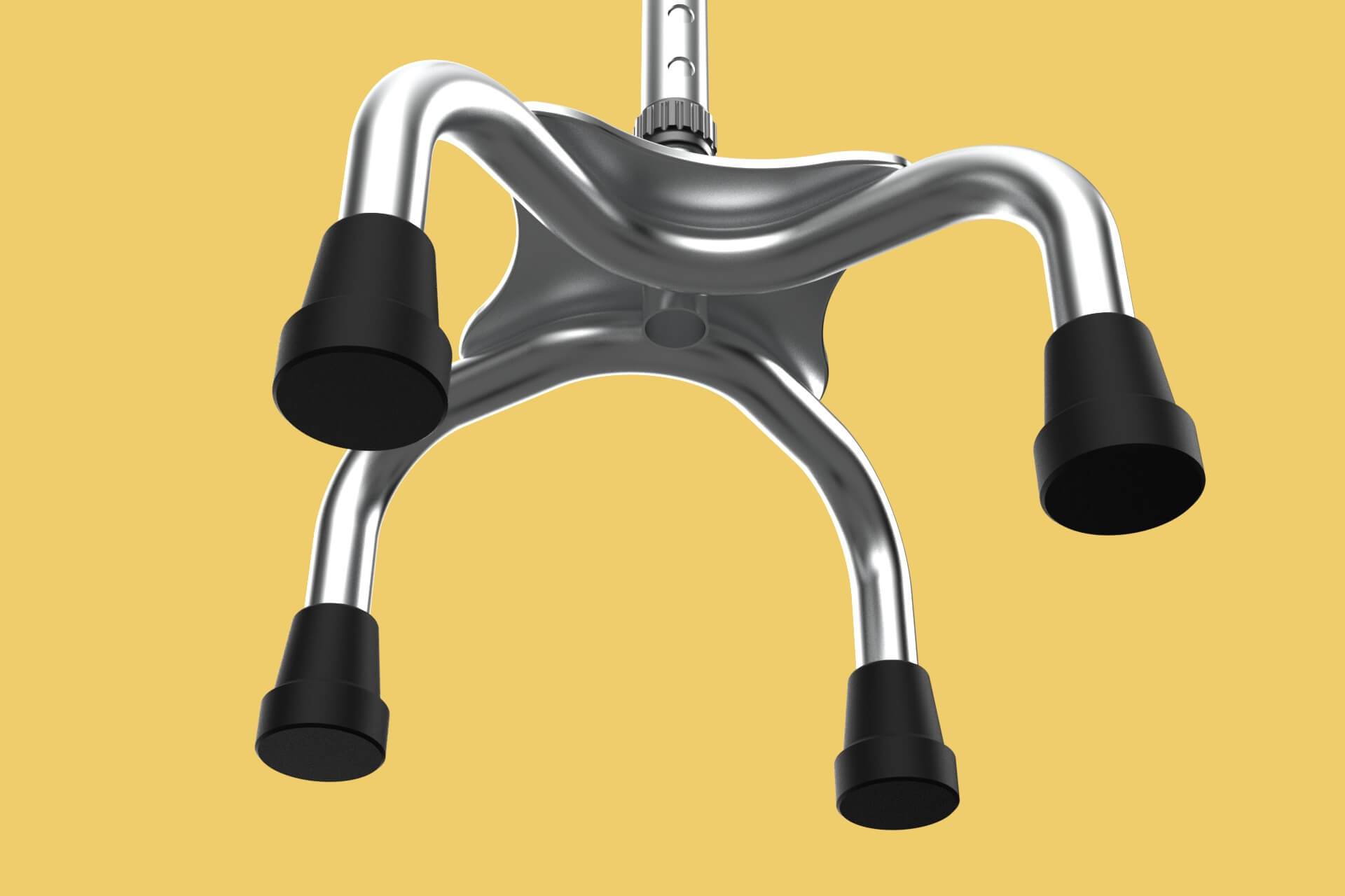 Standard Quadripod Walking Cane Aid Elderly Stick Pole Quad - 3D Model ...