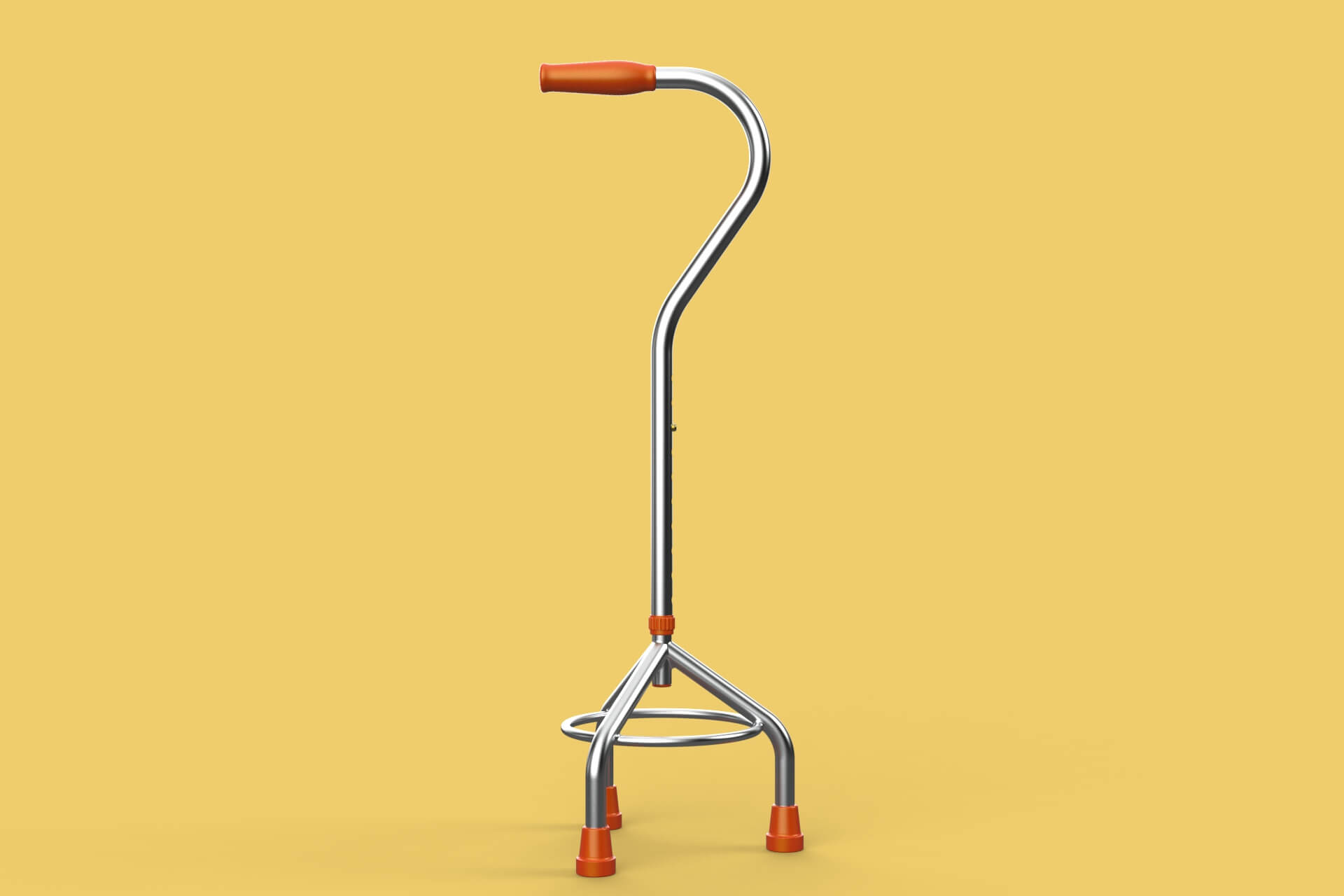 Standard Walking Cane Aid Elderly Tripod Stick Pole Gait 3 - 3D Model ...