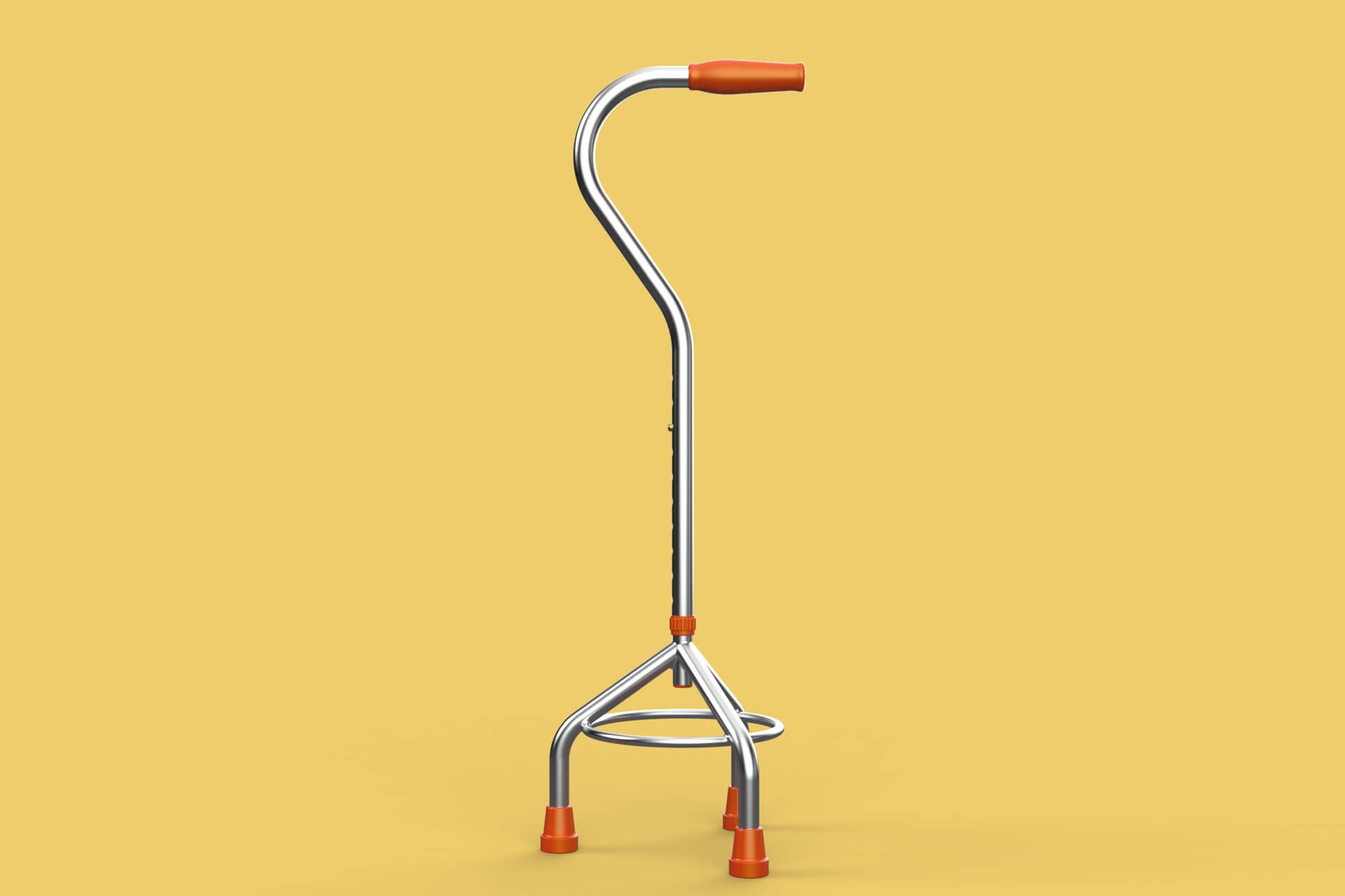 Standard Walking Cane Aid Elderly Tripod Stick Pole Gait 3 - 3D Model ...