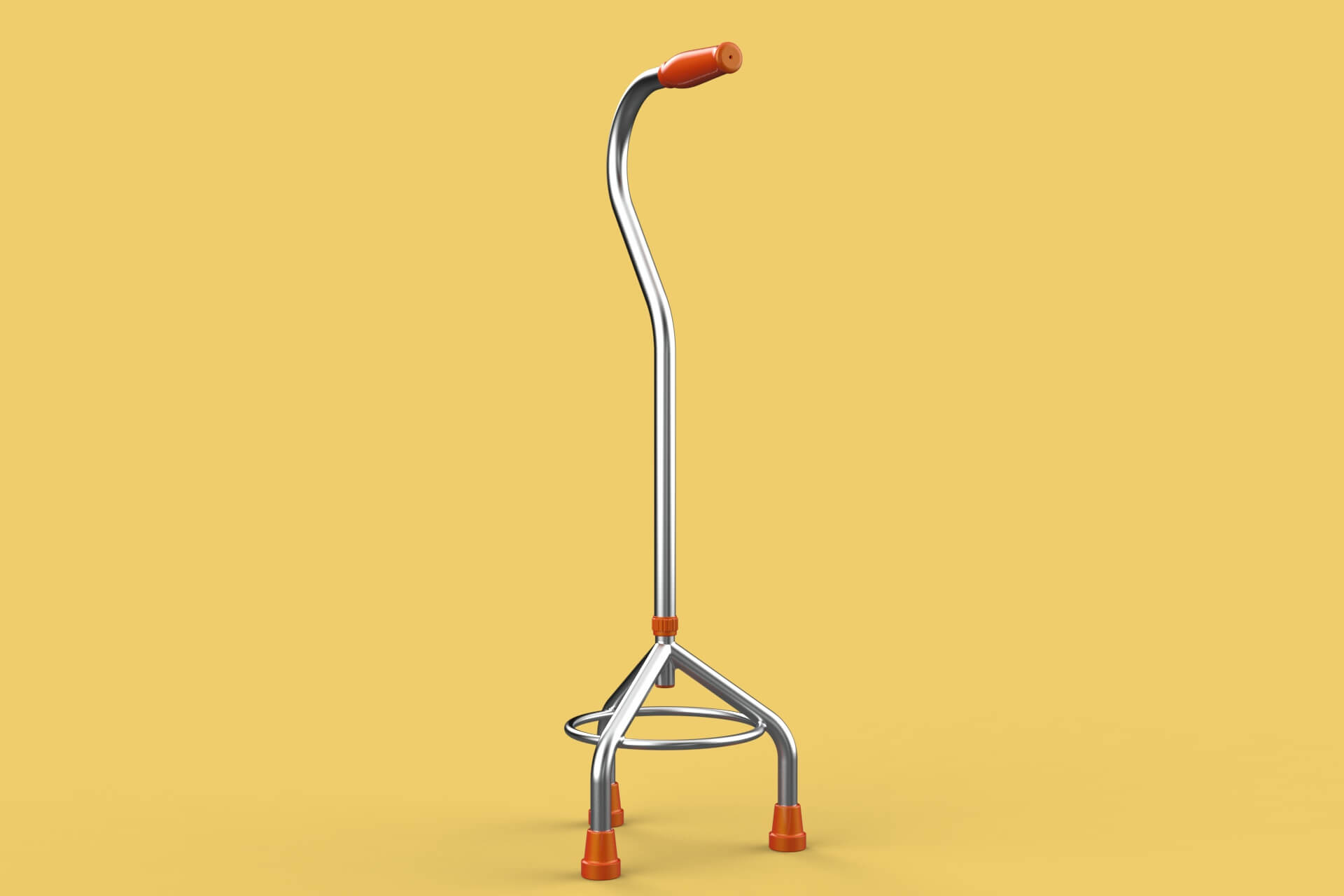 Standard Walking Cane Aid Elderly Tripod Stick Pole Gait 3 - 3D Model ...