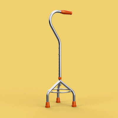 Standard Walking Cane Aid Elderly Tripod Stick Pole Gait 3 - 3D Model ...